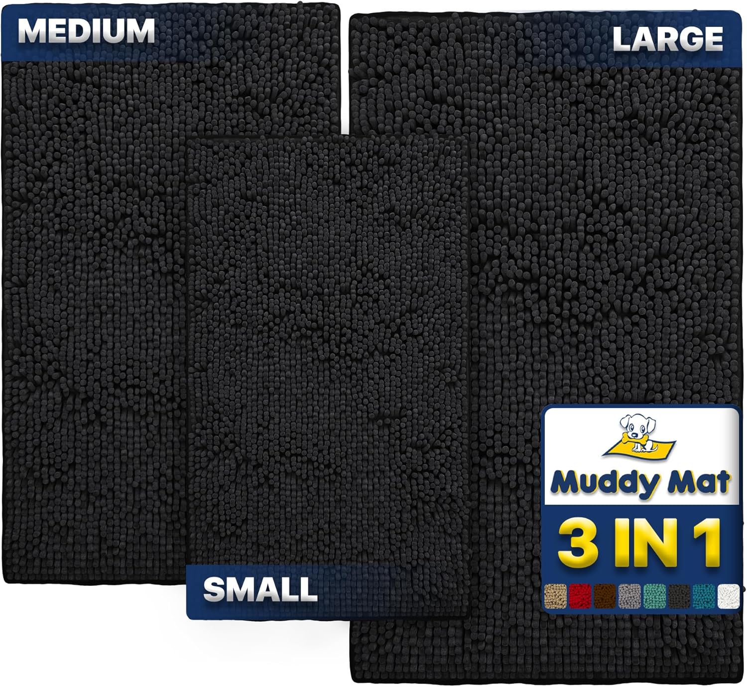 Amazon.com: Muddy Mat® Pack of 3 Highly Absorbent Microfiber Dog Door ...