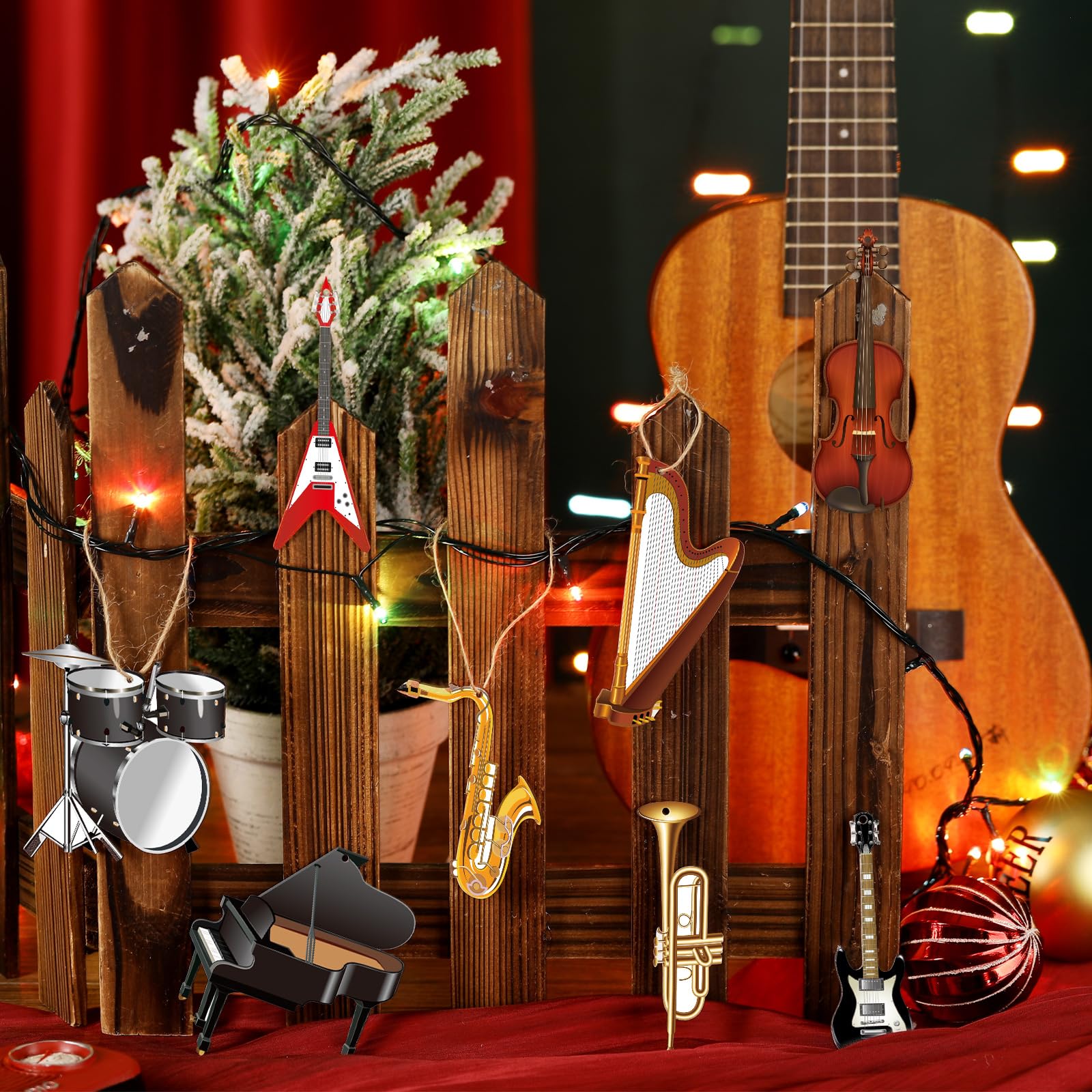 Adornos Navideños De Instrumentos Musicales Navidad Instrumentos