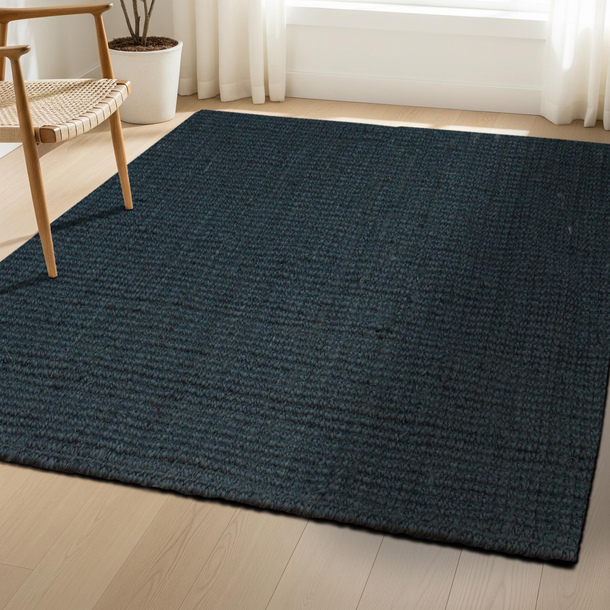 Snapklik.com : Hand Woven 100% Jute Area Rug, Bohemian, Rustic ...