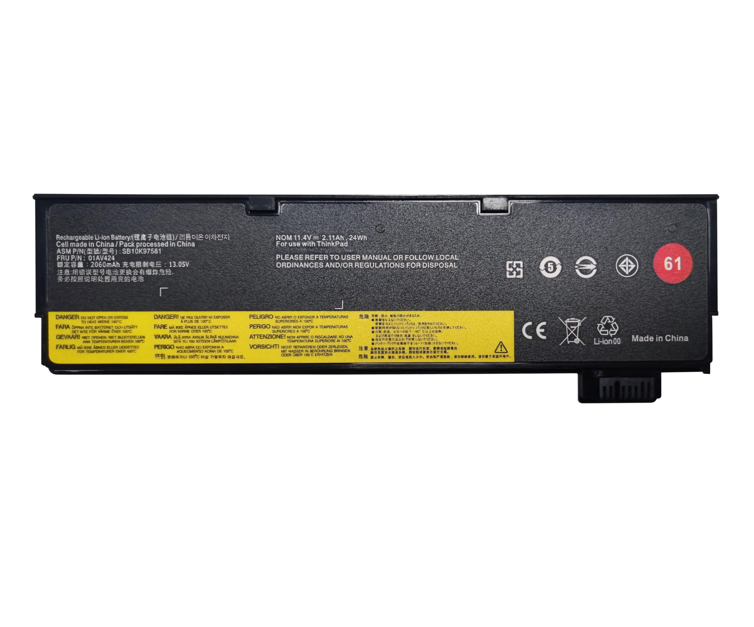61 24WH 01AV422 01AV423 01AV424 SB10K97580 Laptop Battery for Lenovo ...