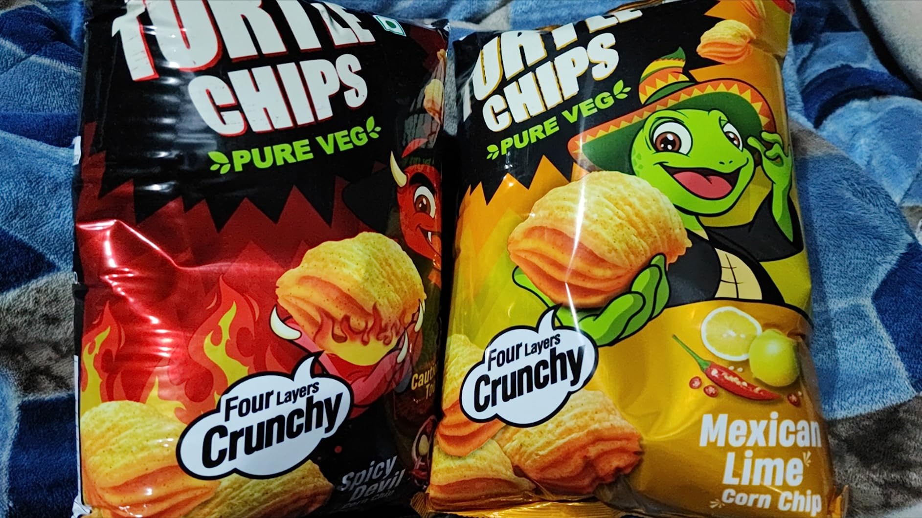 Orion Turtle Chips Party pack (Pack of 2) - Masala & Spicy Devil ...