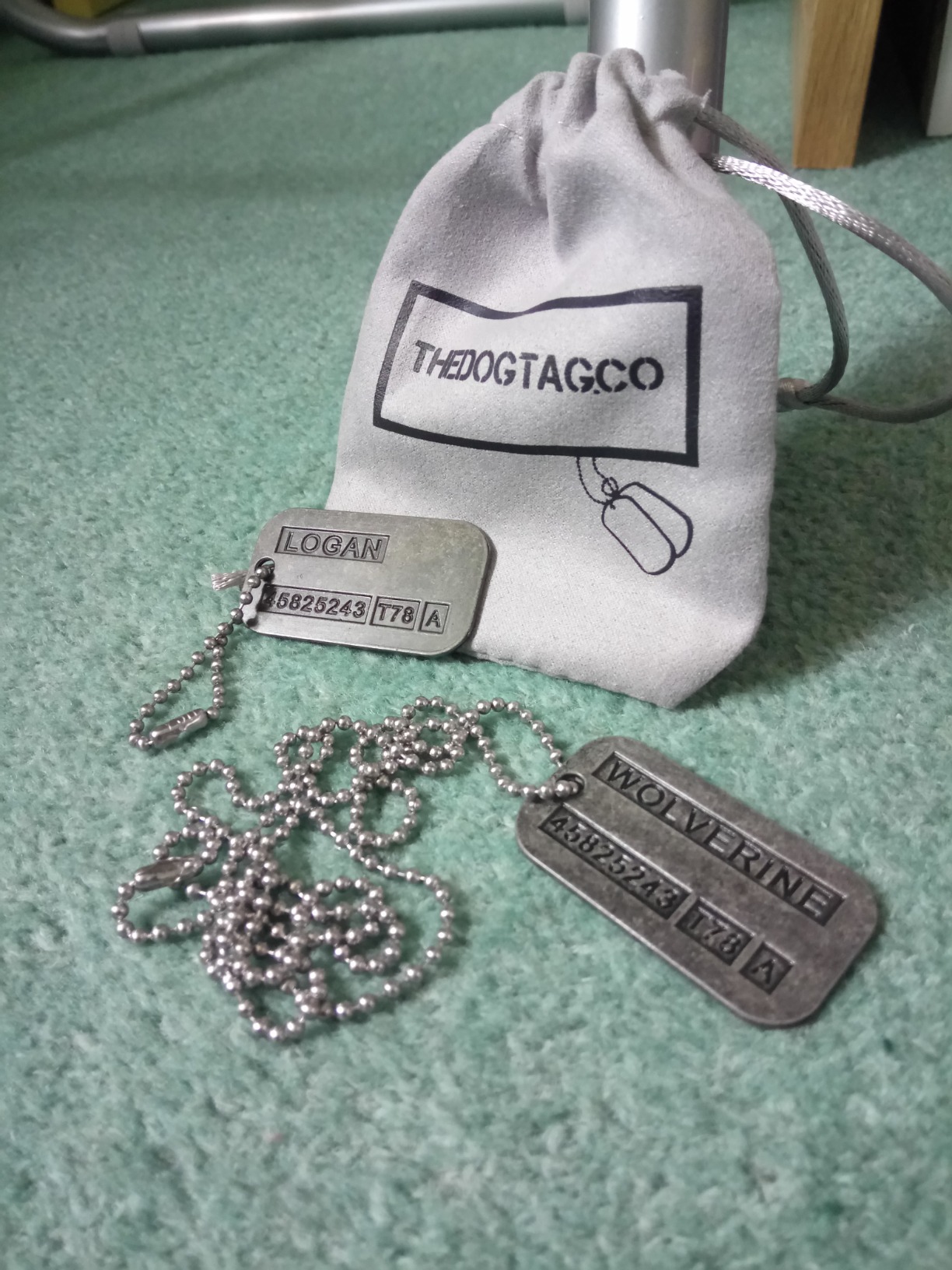 'WOLVERINE' Logan Military Dog Tags - Movie Costume Cosplay Prop ...