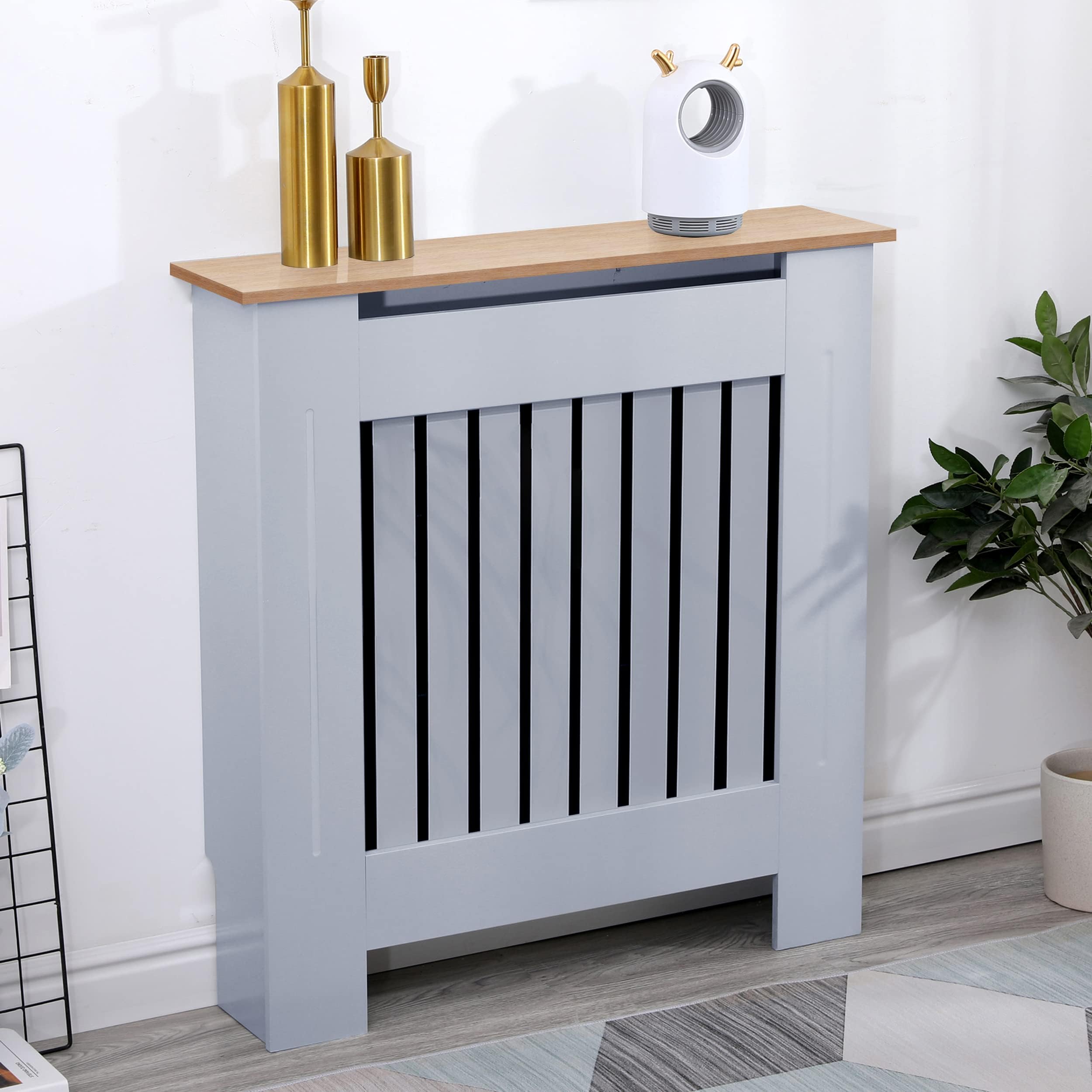 Radiator Cover Small, Radiator Cover, Vertical Slatted Modern Radiator ...