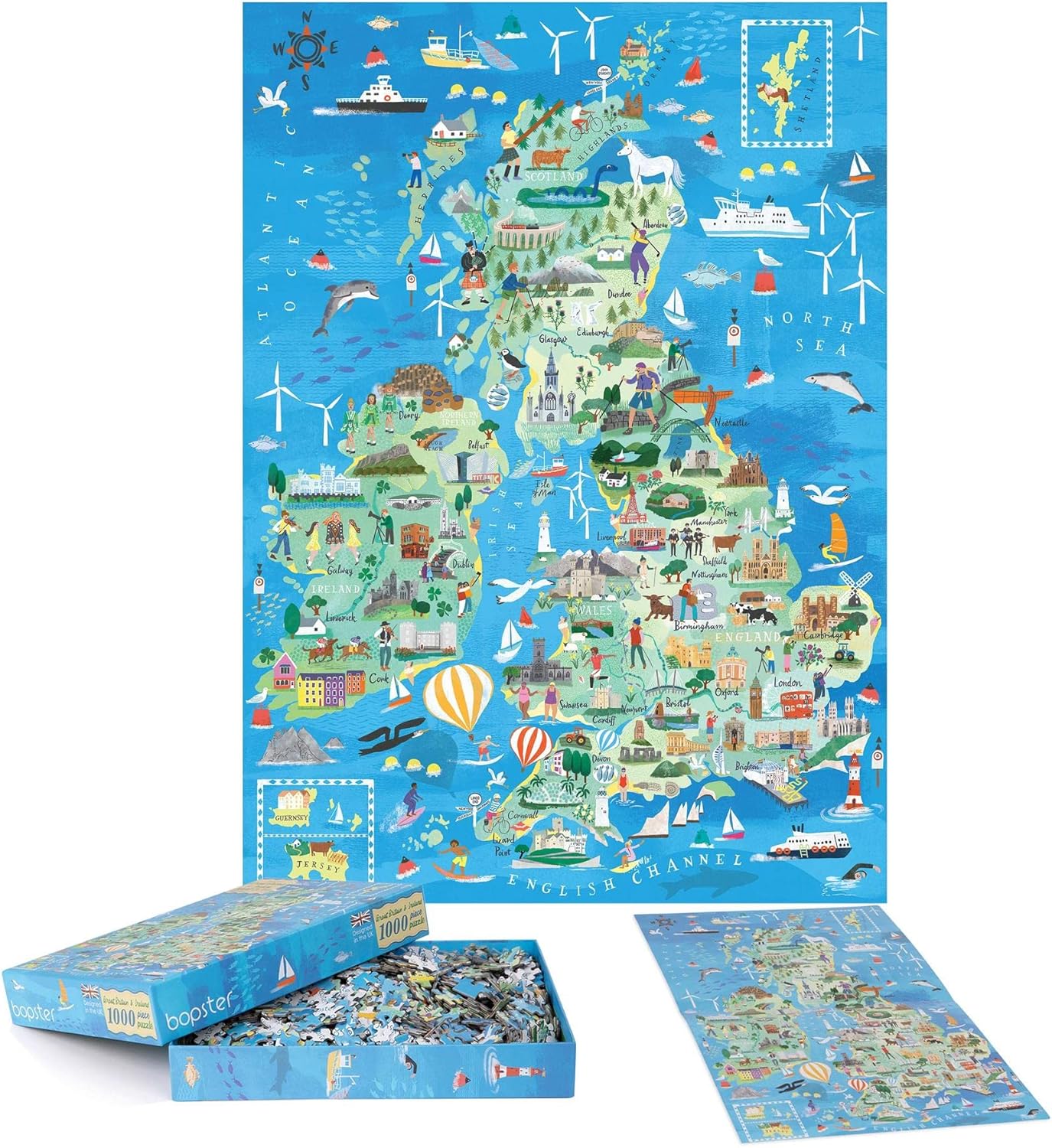 Amazon.com: Jigsaw Puzzles 1000 Pieces for Adults - Great British Isles ...