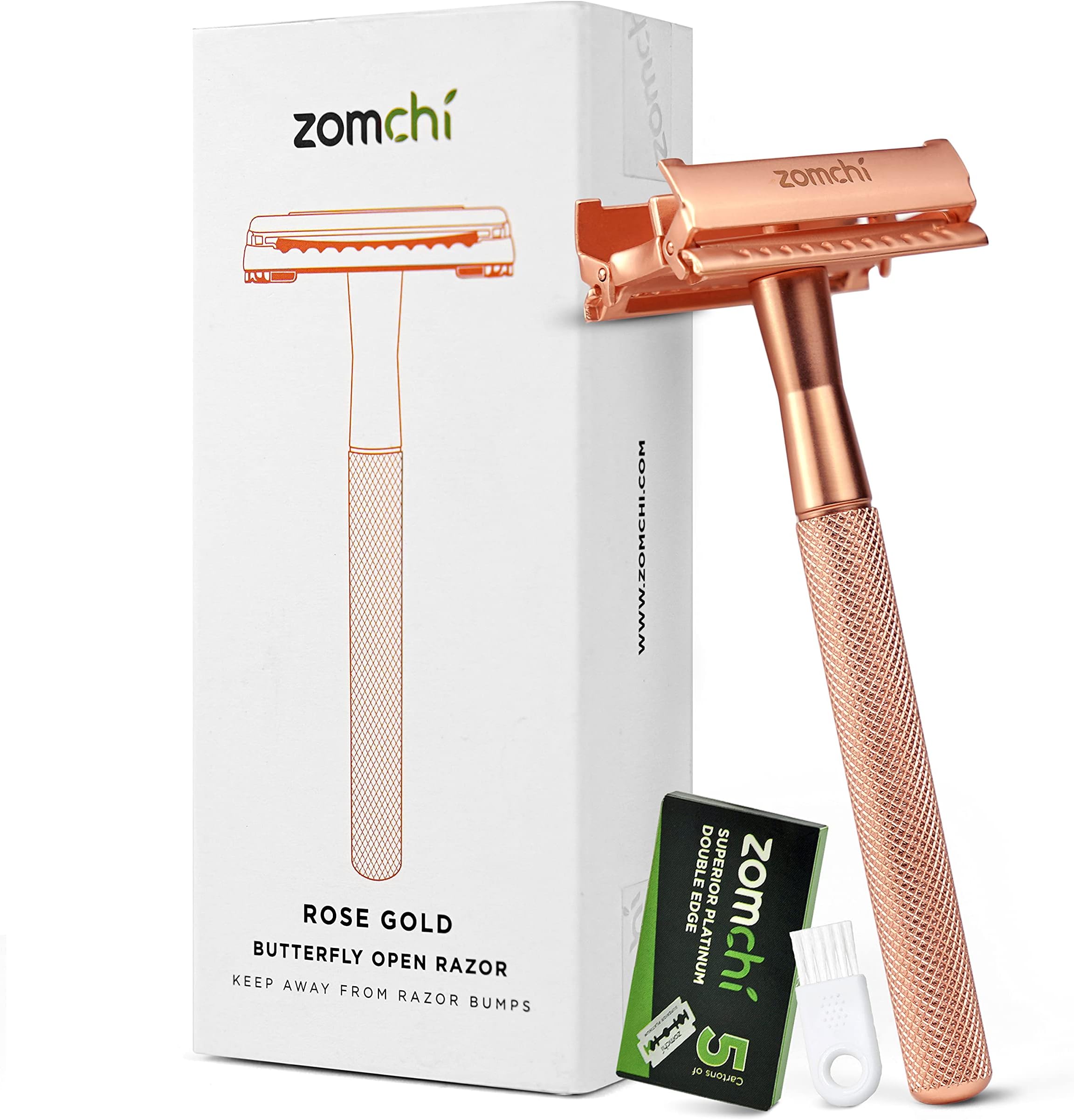 Amazon.com: Butterfly Open Safety Razor for Women, Safety Razor with 5 ...