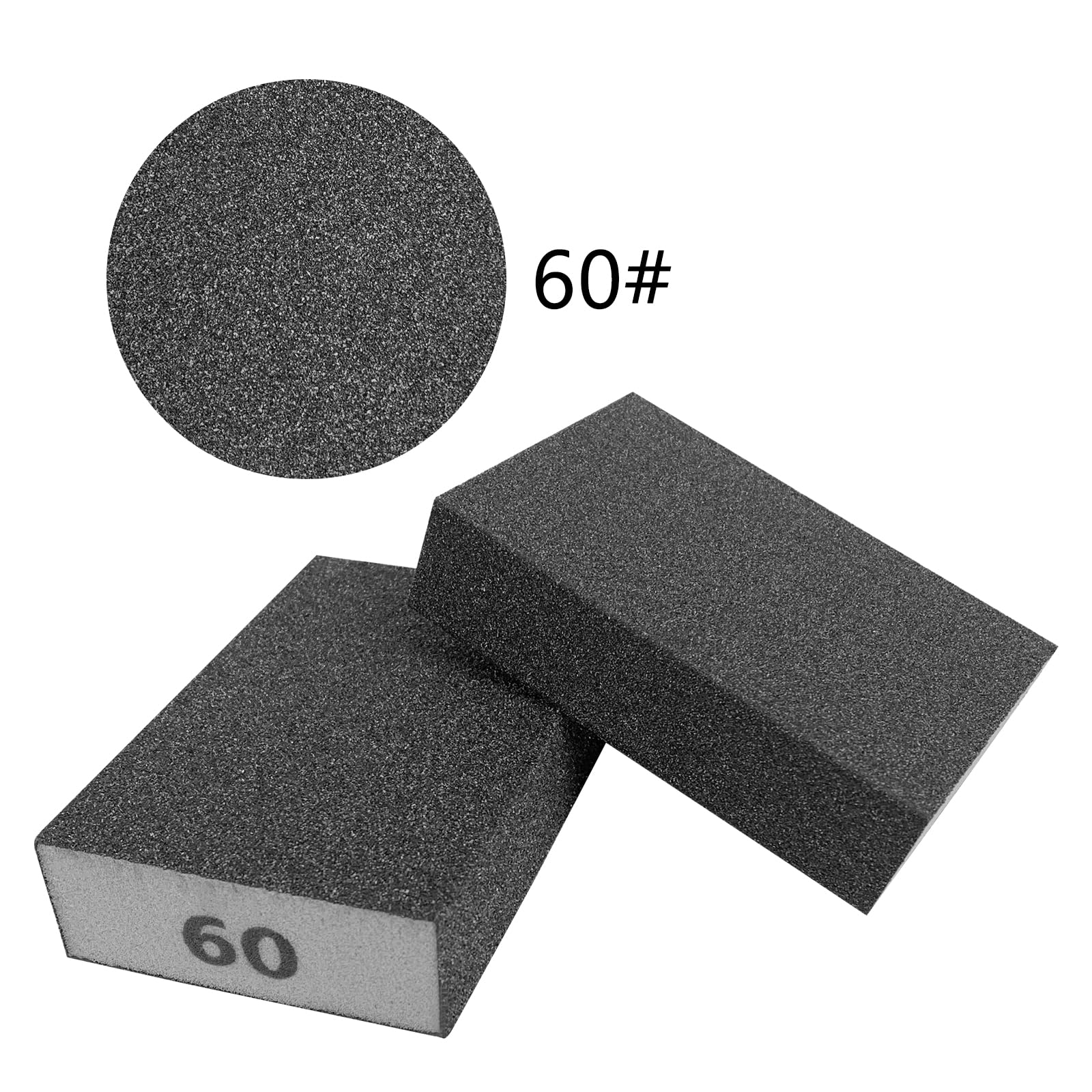 Snapklik.com : 8 Pcs Wet Dry Sanding Sponges, 60 Grit Hand Sandpaper ...
