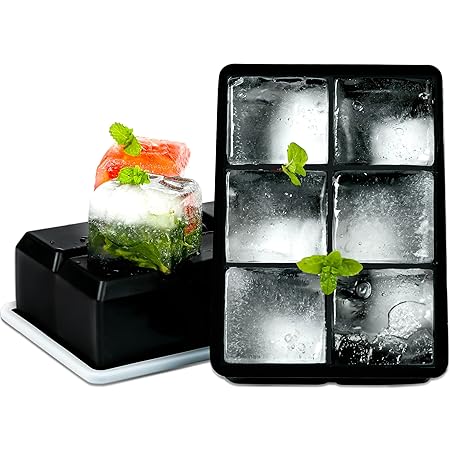 Amazon.com: Large Cube Silicone Ice Tray, 2 Pack by Kitch, Giant 2 Inch ...