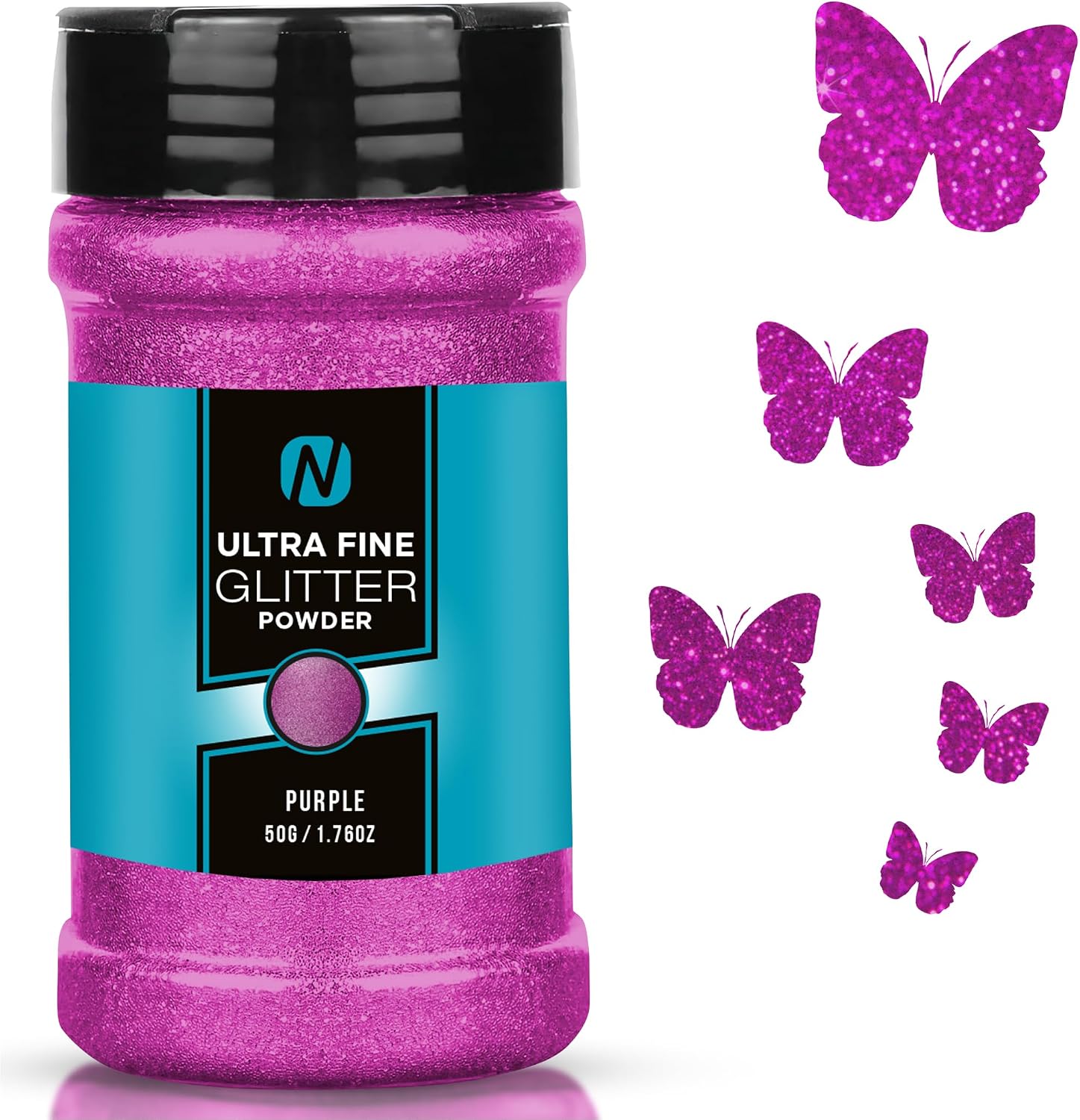 Amazon.com: Glitter- Noverbee Purple Glitter, Fine Glitter- 50g Extra ...