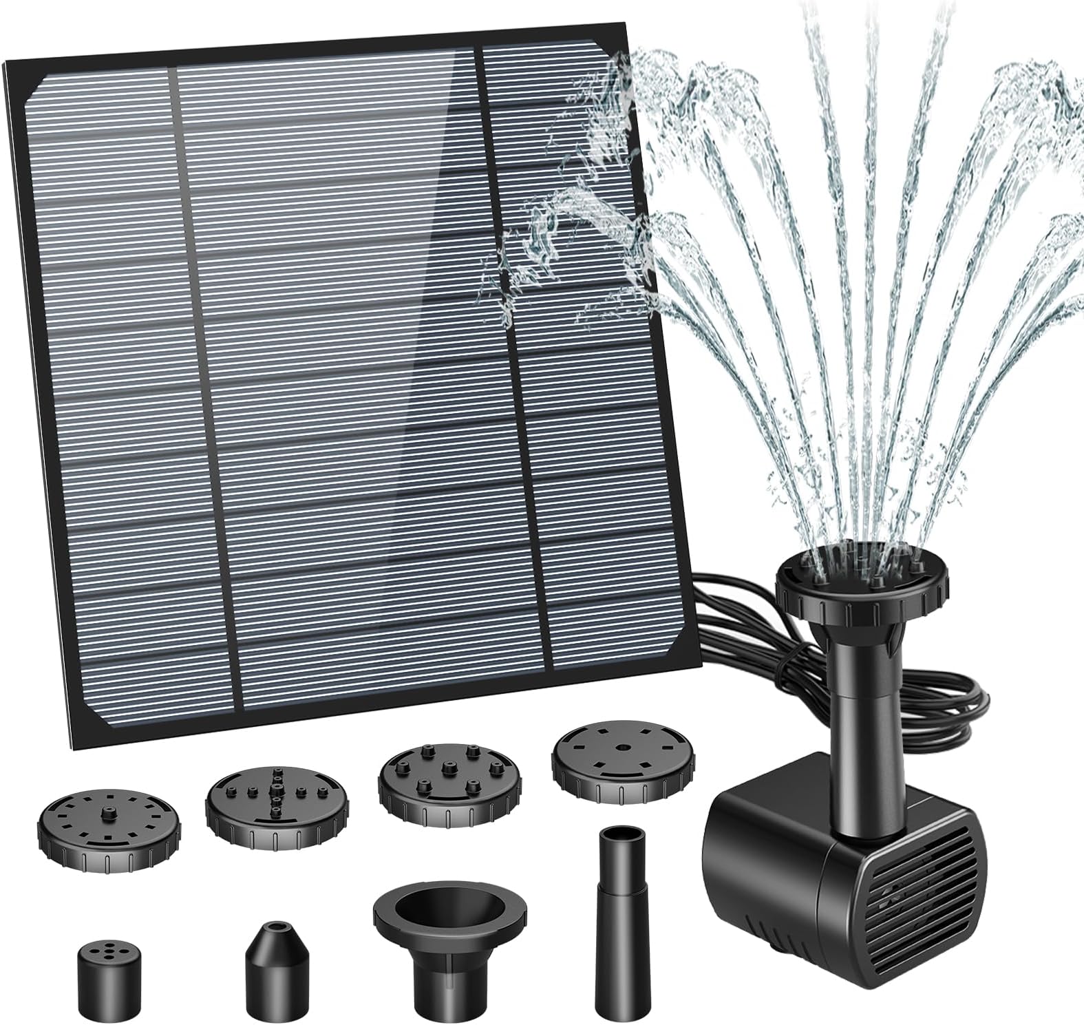 Amazon.com: AISITIN 3W Solar Water Pump for Bird Bath, Solar Fountain ...