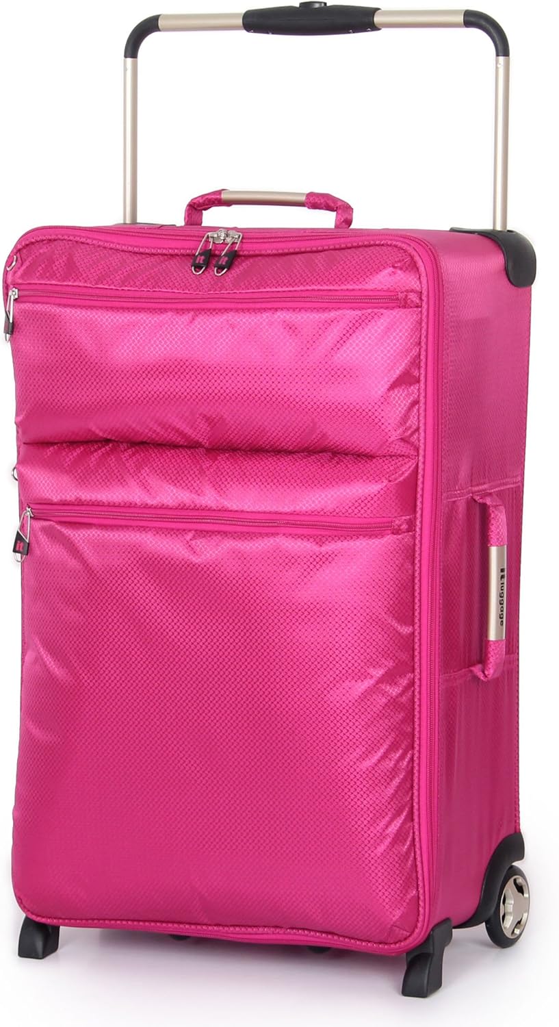 Amazon.com | IT Luggage 24'' Neon Pink World's Lightest Luggage | Suitcases