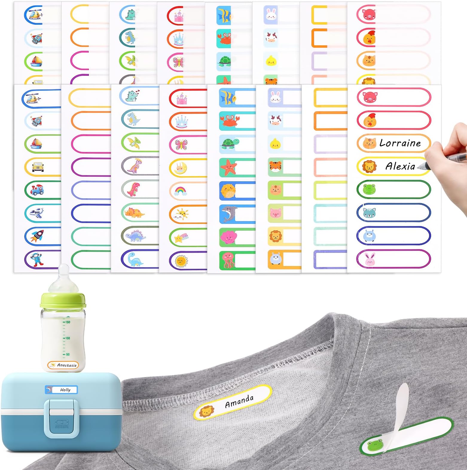 Amazon.com : 128 Pcs Baby Bottle Labels for Daycare, Waterproof Name ...