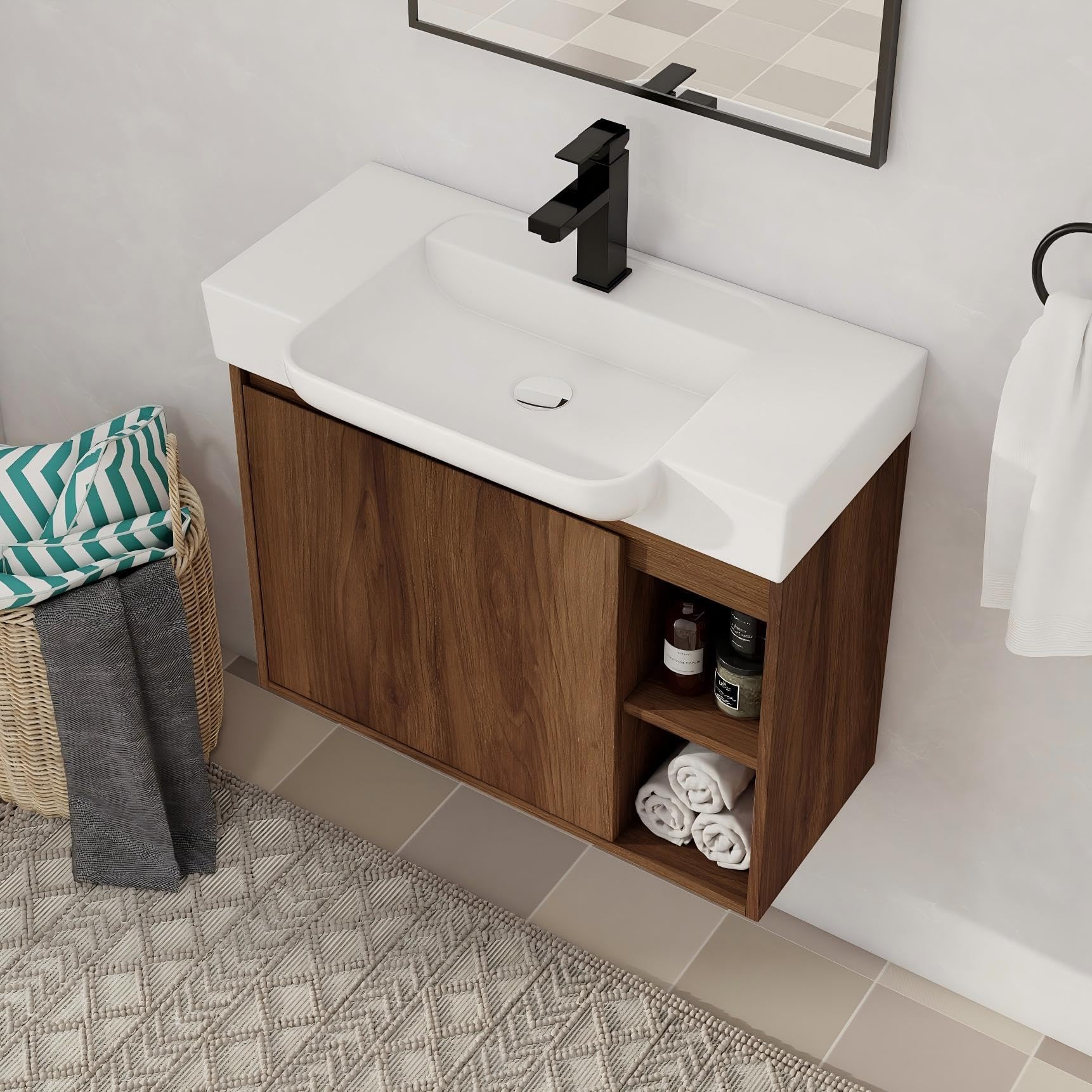 Amazon.com: 28 Inch Floating Vanity, 28" Bathroom Vanity with Sink ...