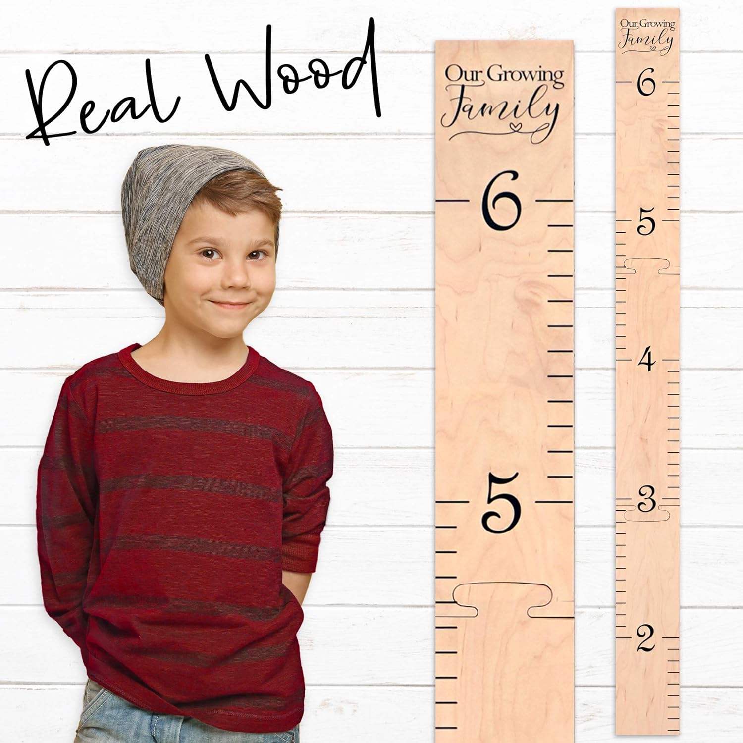 Amazon.com: Wooden Ruler Growth Charts Ruler for Boys and Girls ...