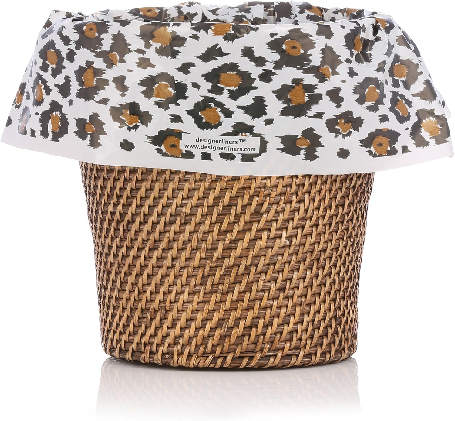 Amazon.com: DESIGNERLINERS Black Leopard Luxury Wastebasket Bags ...