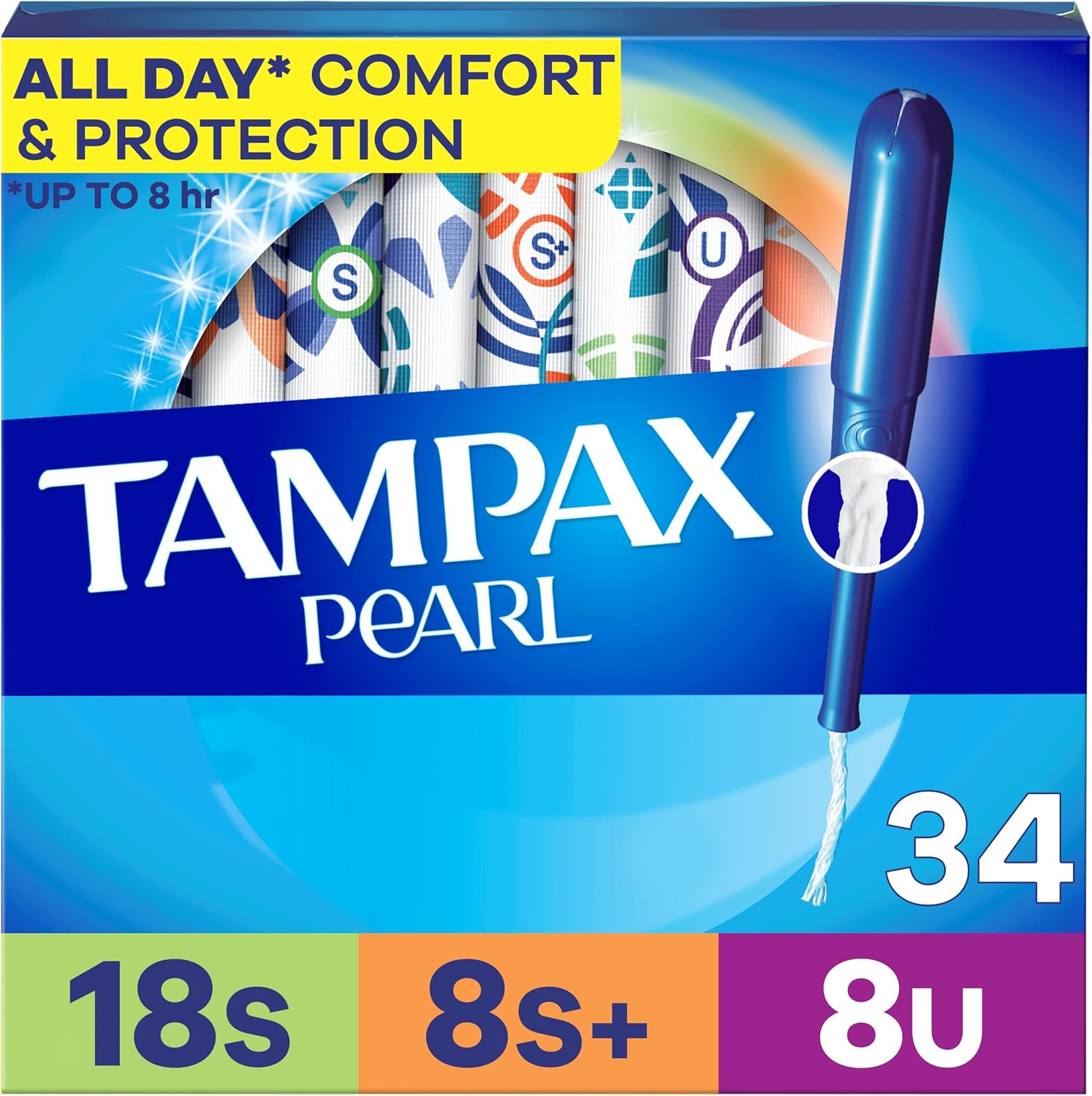 Amazon.com: Tampax Pearl Tampons Multipack, with LeakGuard Braid, Super ...