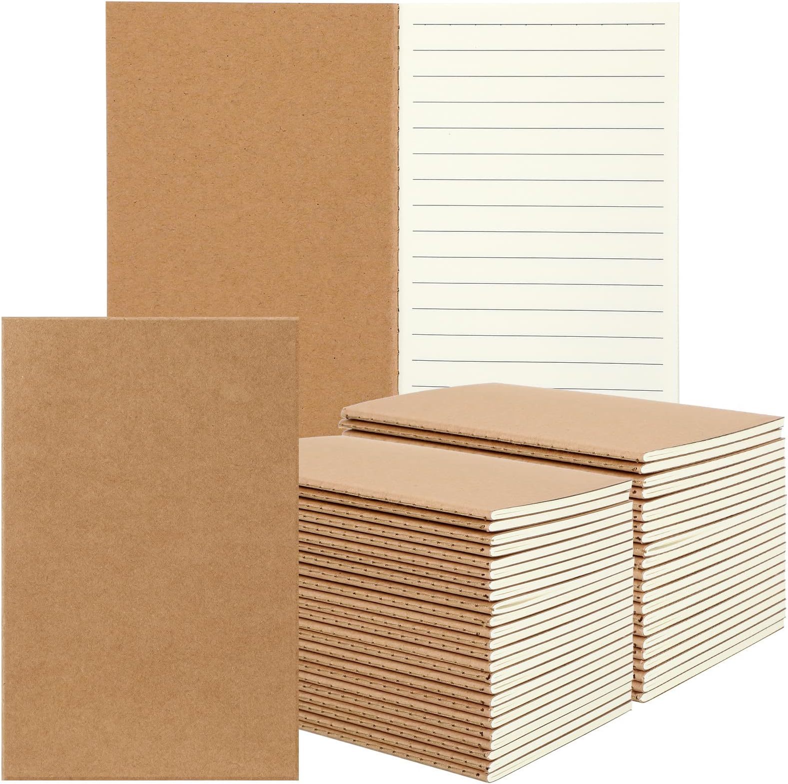 Tenare 30 Pcs A6 Notebooks Lined Bulk Blank Cover Journal Mini Notepads ...