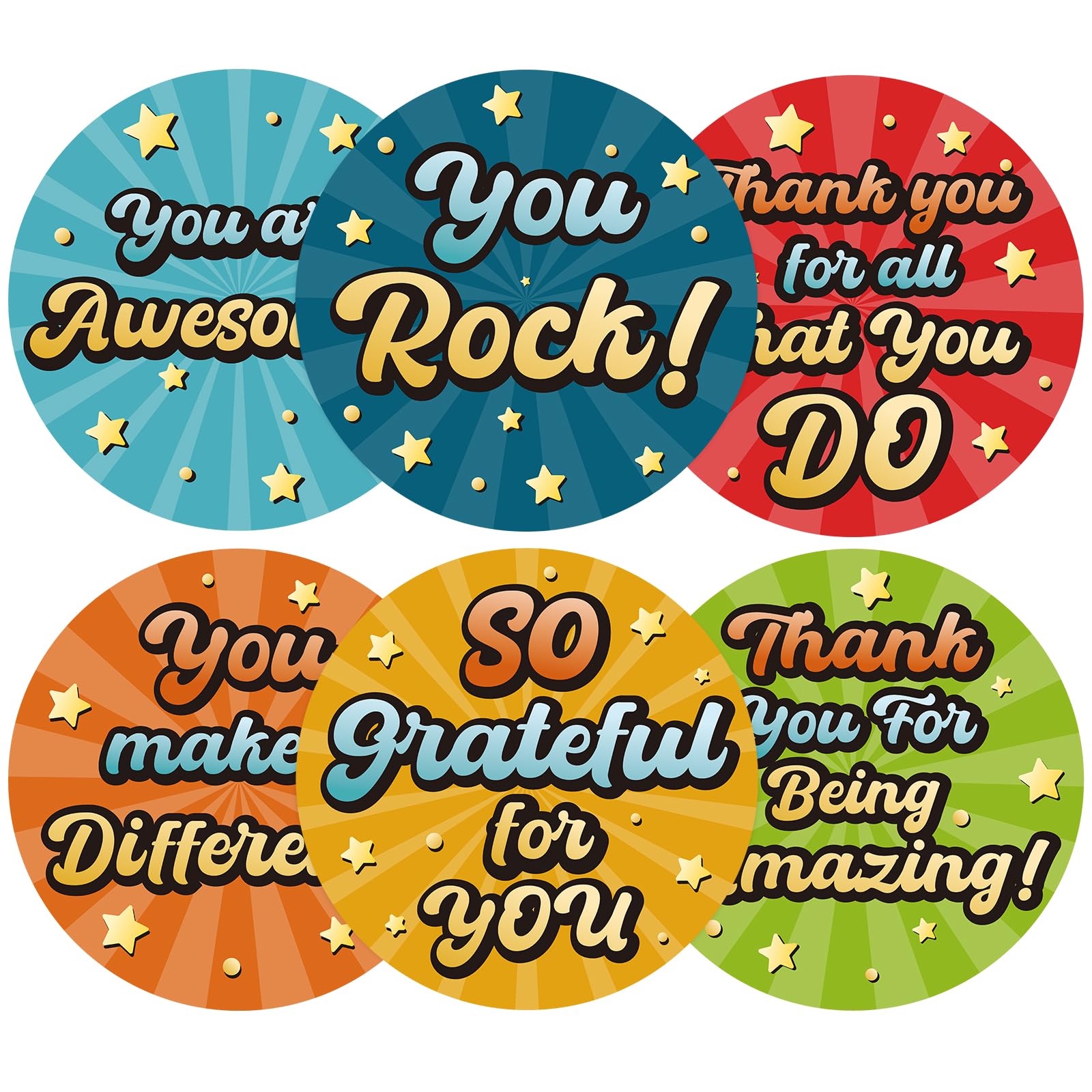 Snapklik.com : Anwyll Kudos Appreciation Thank You Stickers,120Pcs ...