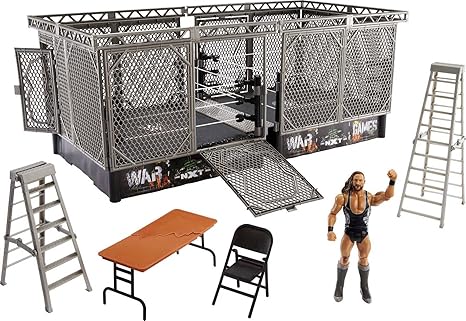Amazon.com: Mattel WWE NXT TakeOver War Games Playset with 2 NXT Rings ...