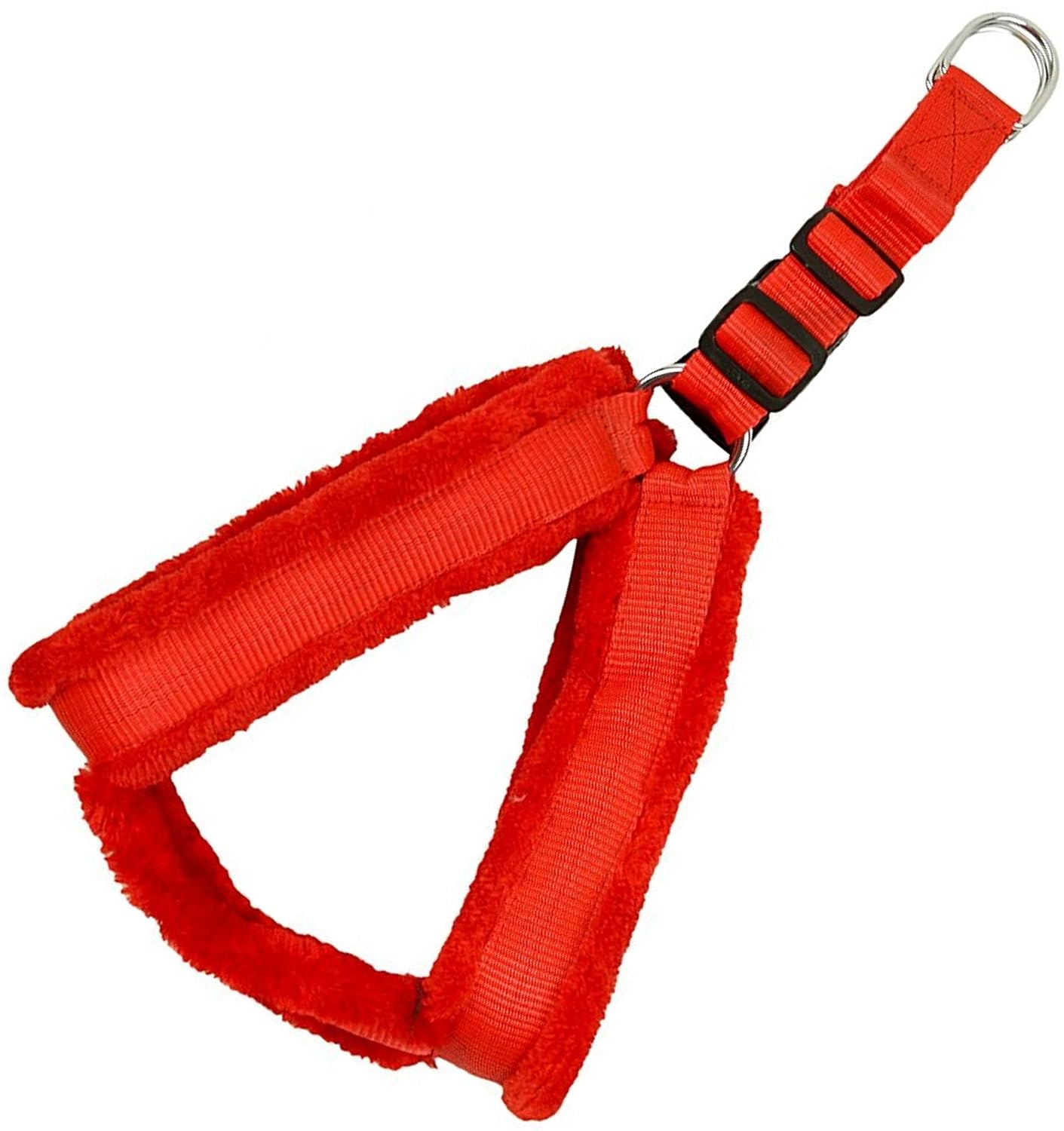 Body Building 1 inch Red Feather Padded Dog Body Harness/Dog Body Cross ...