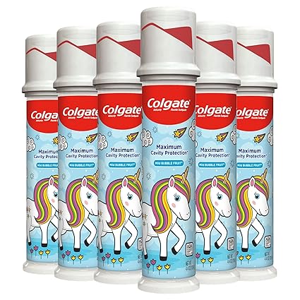 Amazon.com : Colgate Kids Unicorn Toothpaste Pump, 4.4 Ounce, 6 Pack ...