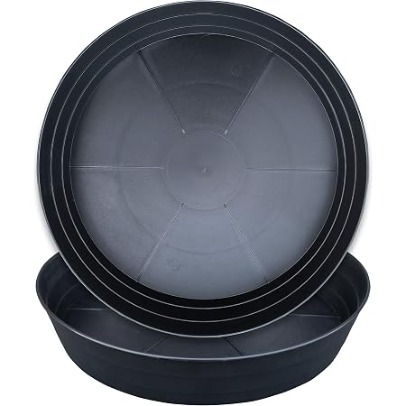 Amazon.com : 20 Inch Extra Large Plant Saucers, Extra-Deep 3.7 in Black ...