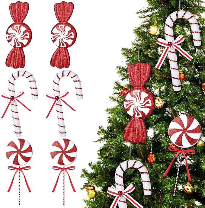 Amazon.com: Vercraft 6 Pcs 12" Extra Large Christmas Foam Candy ...