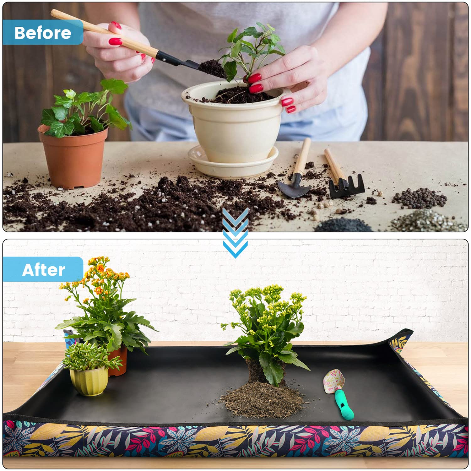 Snapklik.com : Onlysuki Extra Large Repotting Mat For Indoor Plants ...