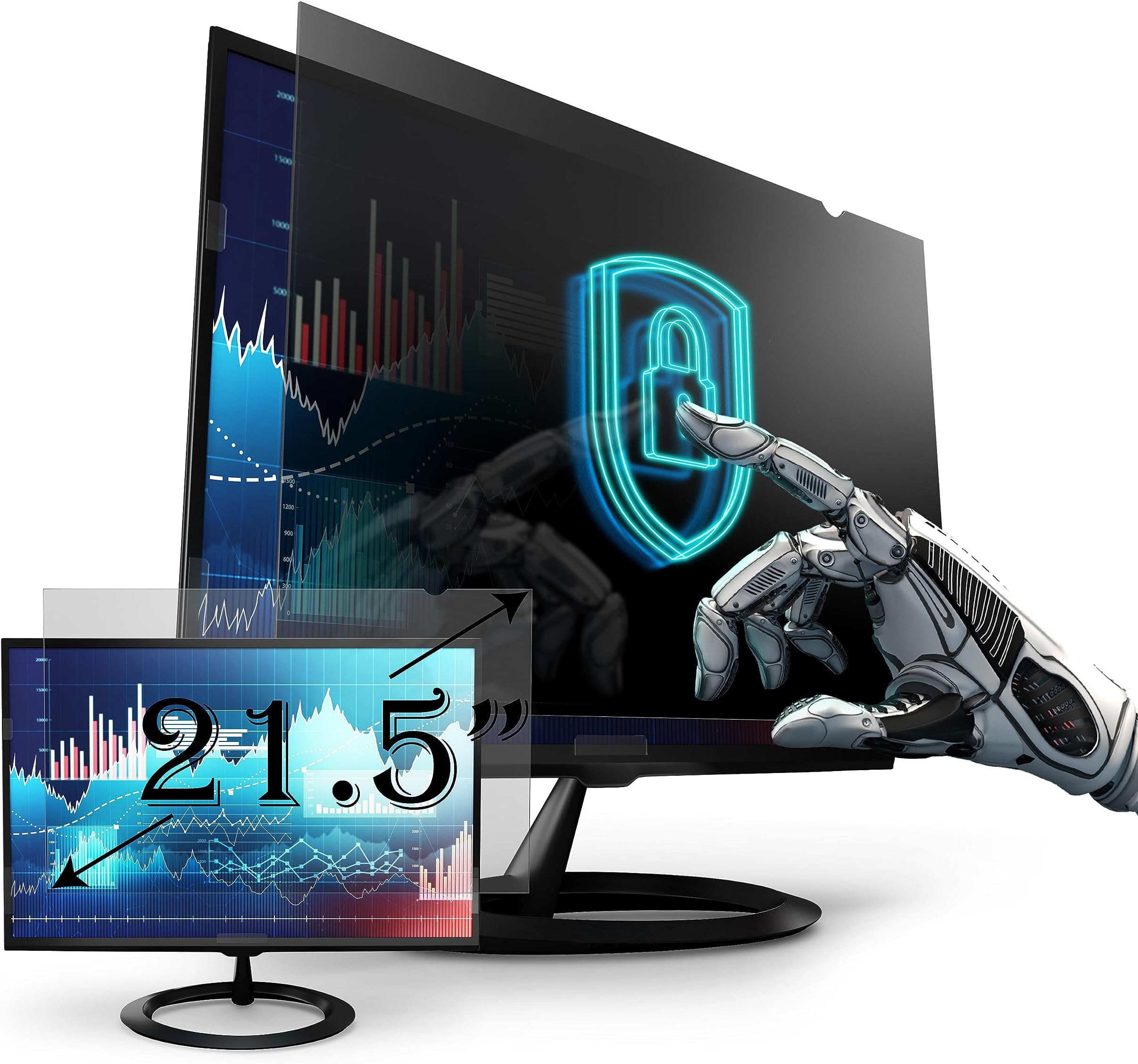 Amazon.com: Privacy Screen Filter and Anti Glare compatible with 21.5 ...