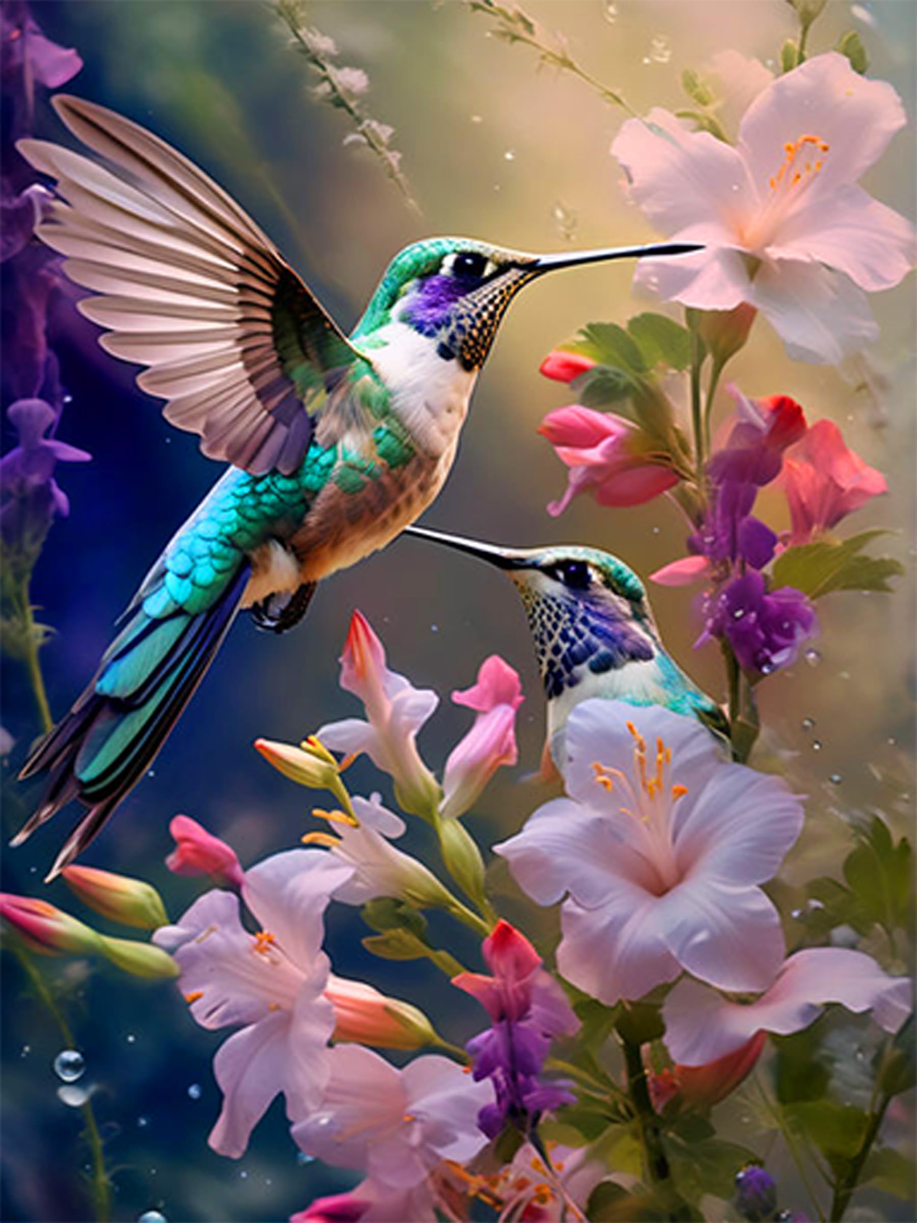 Amazon.com: Hummingbird Diamond Painting Kits for Beginner - 5D ...