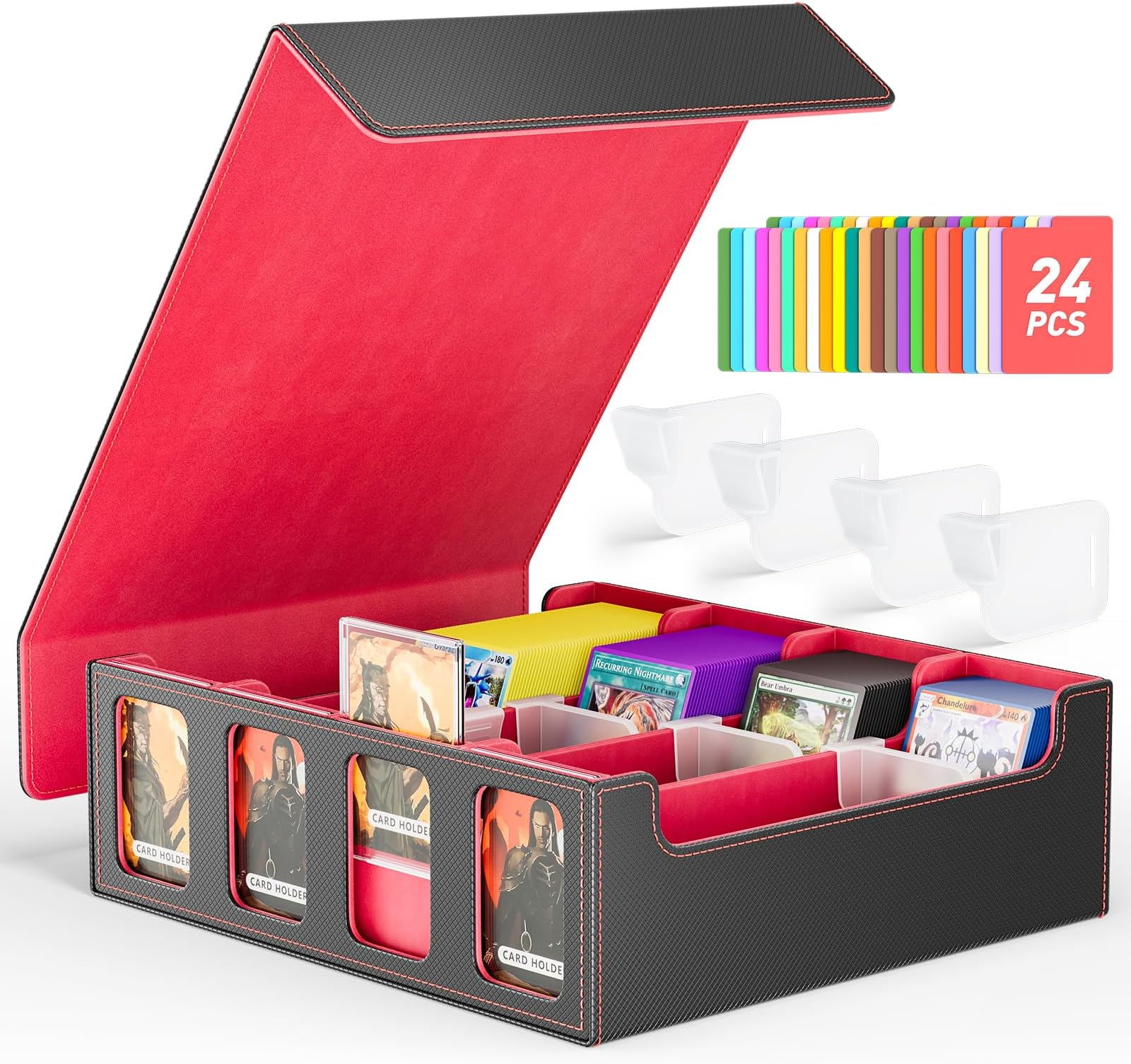 Amazon.com: 4-Row Trading Card Storage Box, Bulk Card Case for 3200 ...