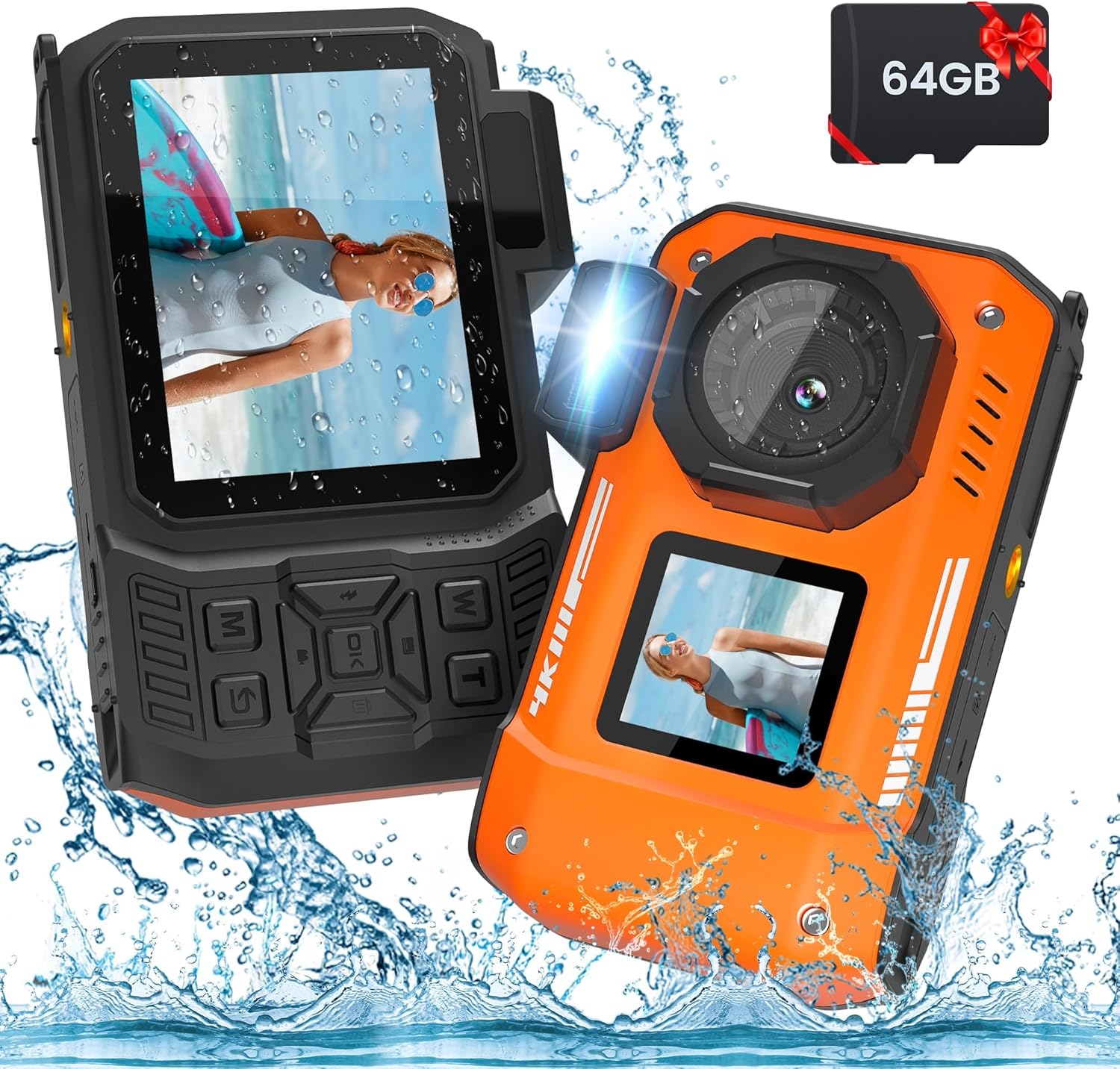 4K Underwater Camera 33FT Rugged Waterproof Digital Camera Dustproof ...