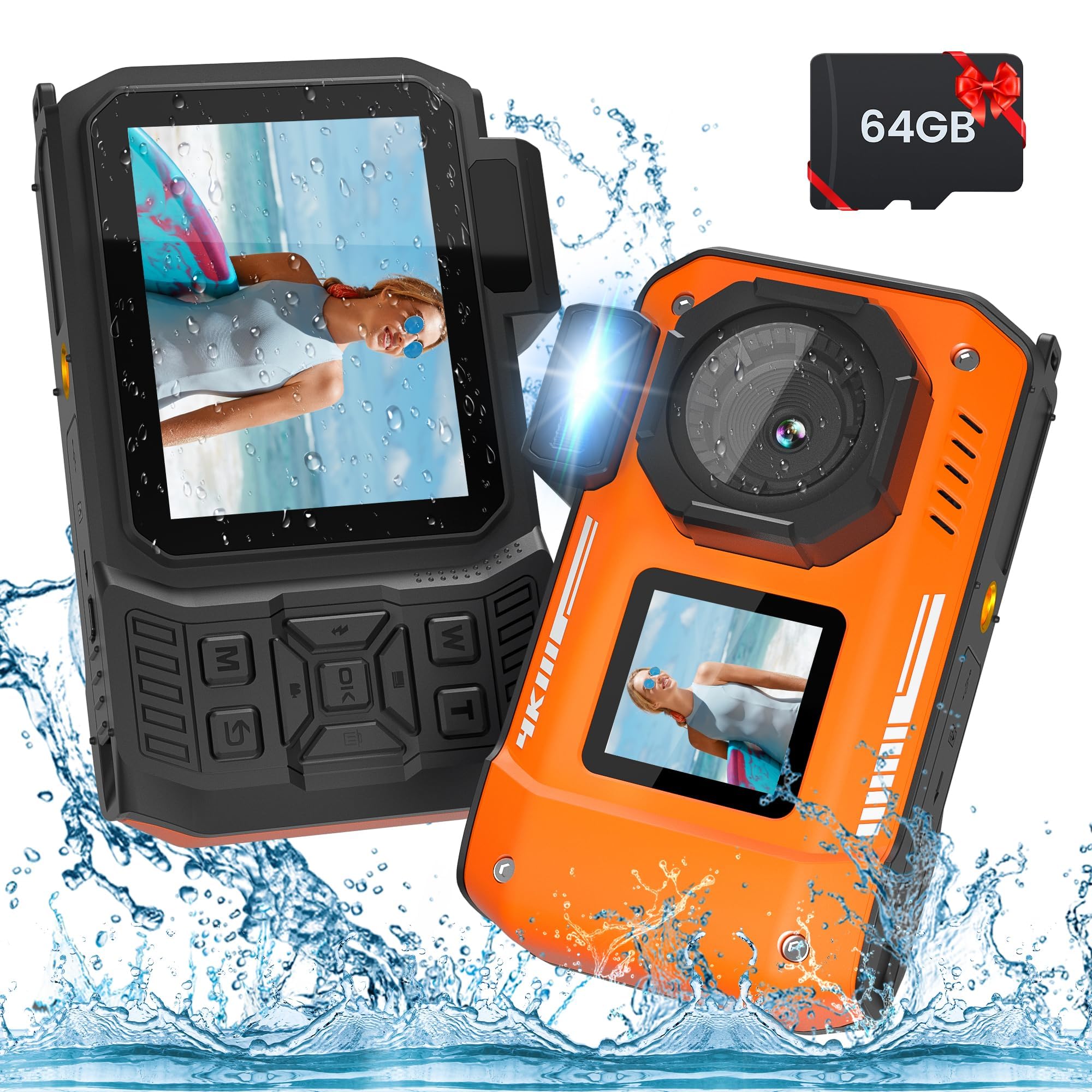 4K Underwater Camera 33FT Rugged Waterproof Digital Camera Dustproof ...