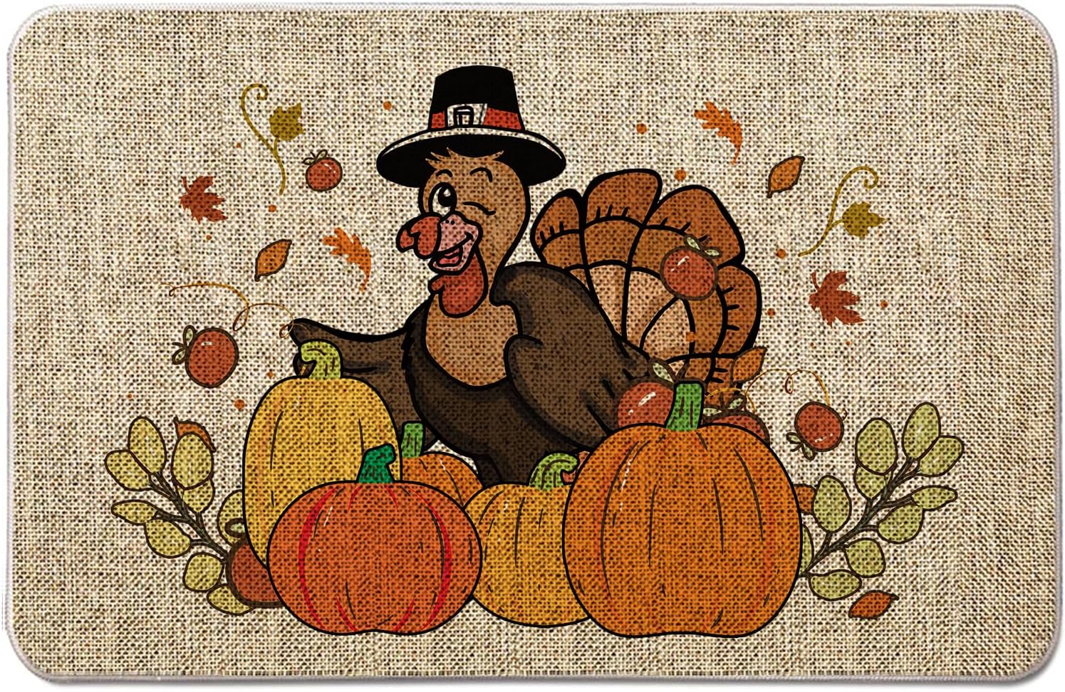 Amazon.com: GAGEC Thanksgiving Door Mat Outdoor Rug Turkey Pumpkins ...