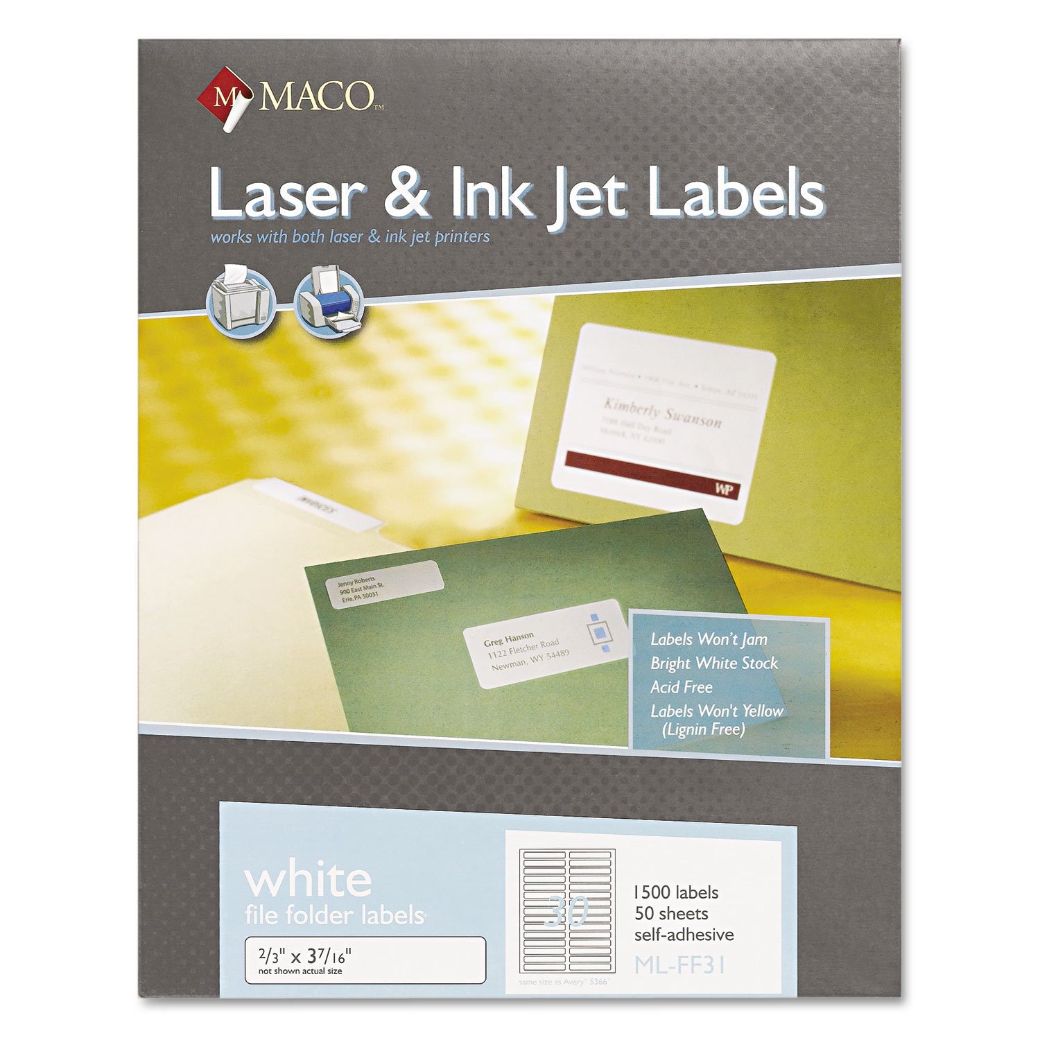 Amazon.com : Maco File Folder Labels : Office Products