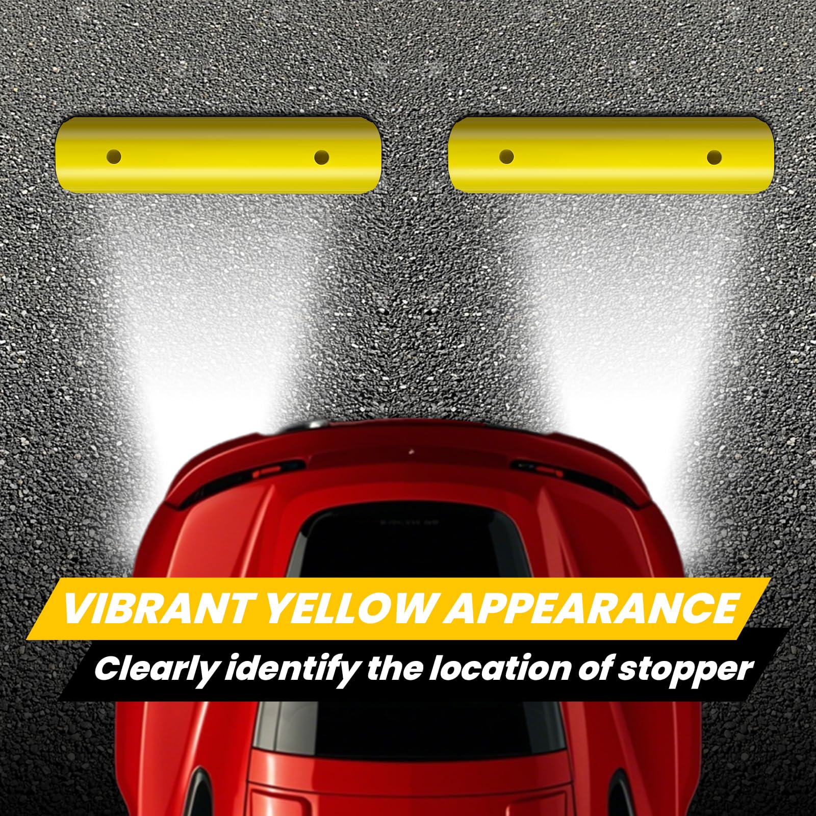 Garage Wheel Stop RELIANCER 2 Pack Rubber Parking Guide Blocks Heavy ...
