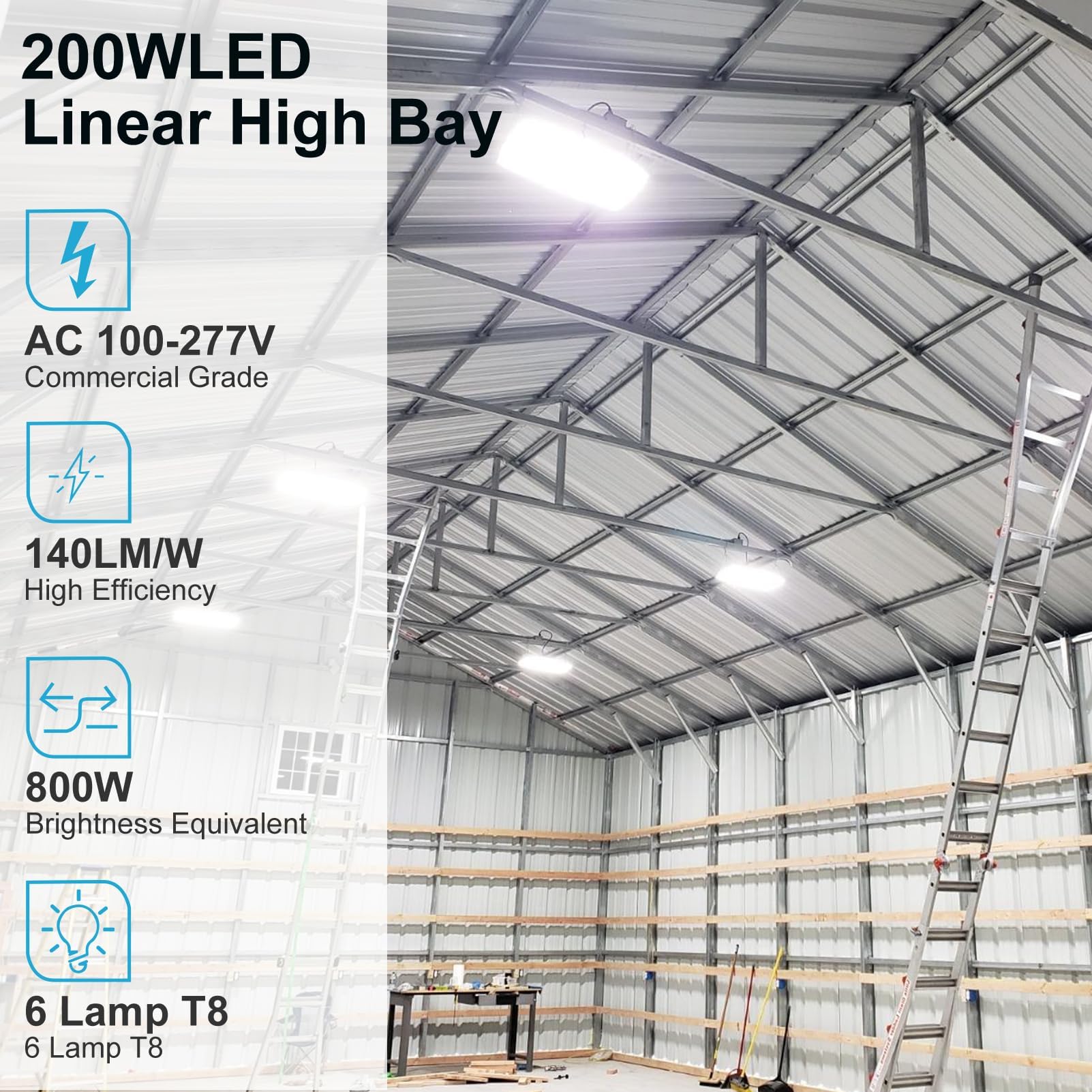 Snapklik.com : 2FT LED High Bay Shop Lights, 100-277V Driver Equipped ...