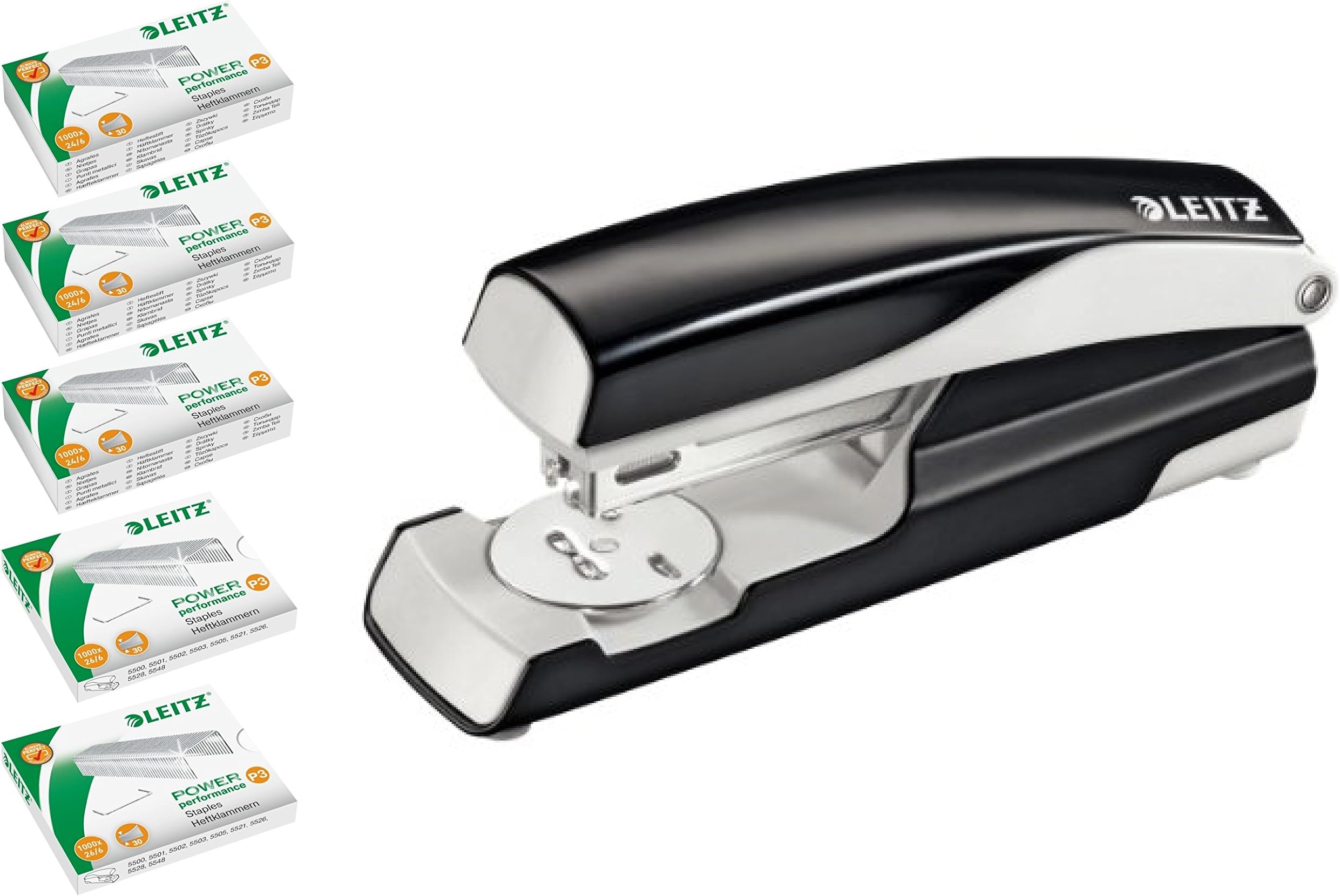 Leitz Büroheftgerät für 30 Blatt, Tacker aus Metall mit ...