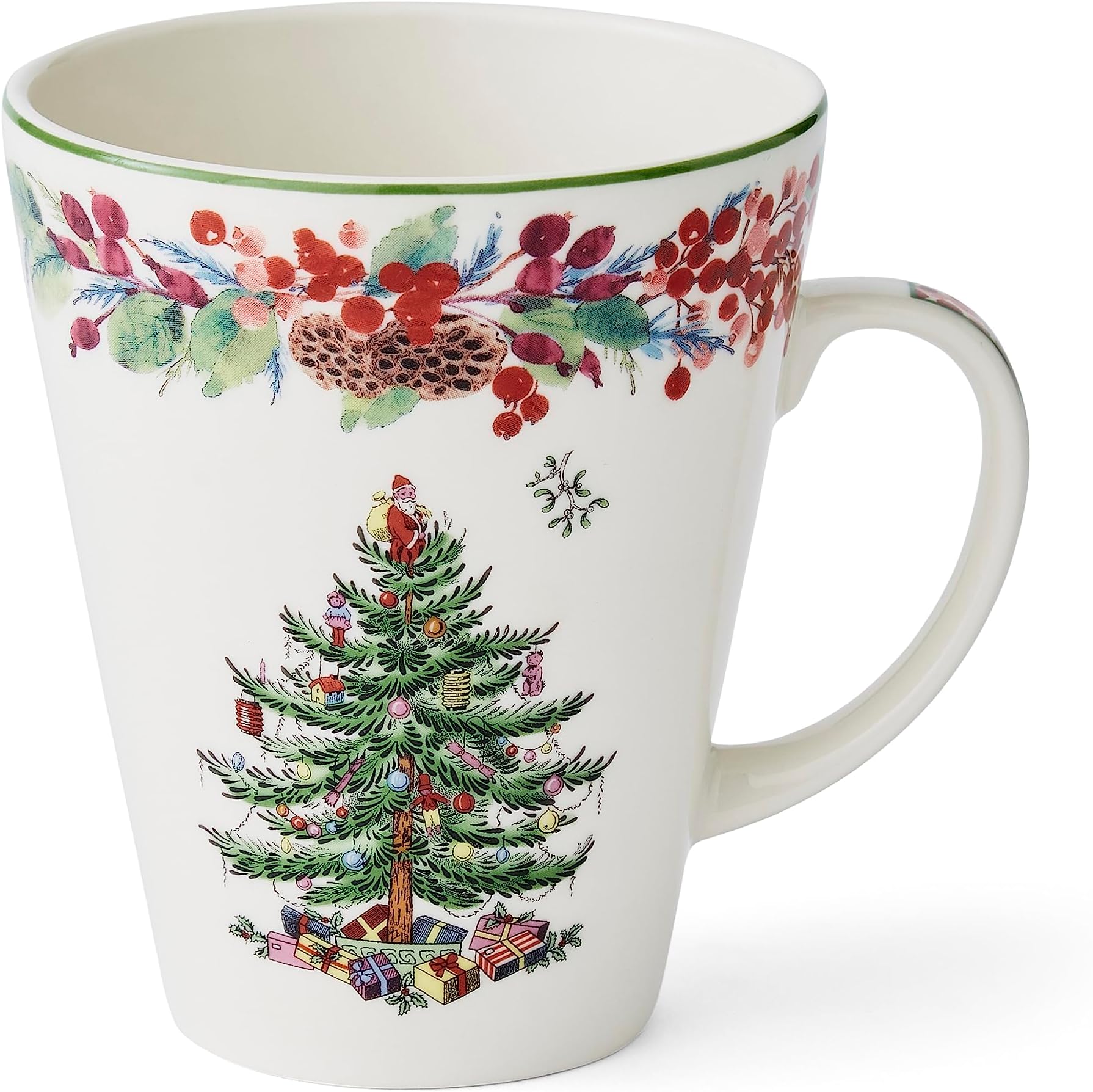 Amazon.com | Spode Christmas Tree Footed Mug - 12 Oz Festive Mug for ...