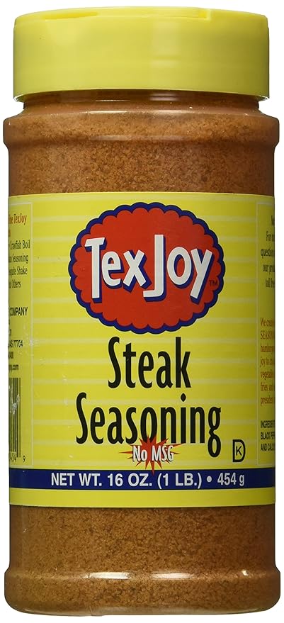 Amazon.com : Texjoy Steak Seasoning NO MSG- 16 Oz Container : Meat ...