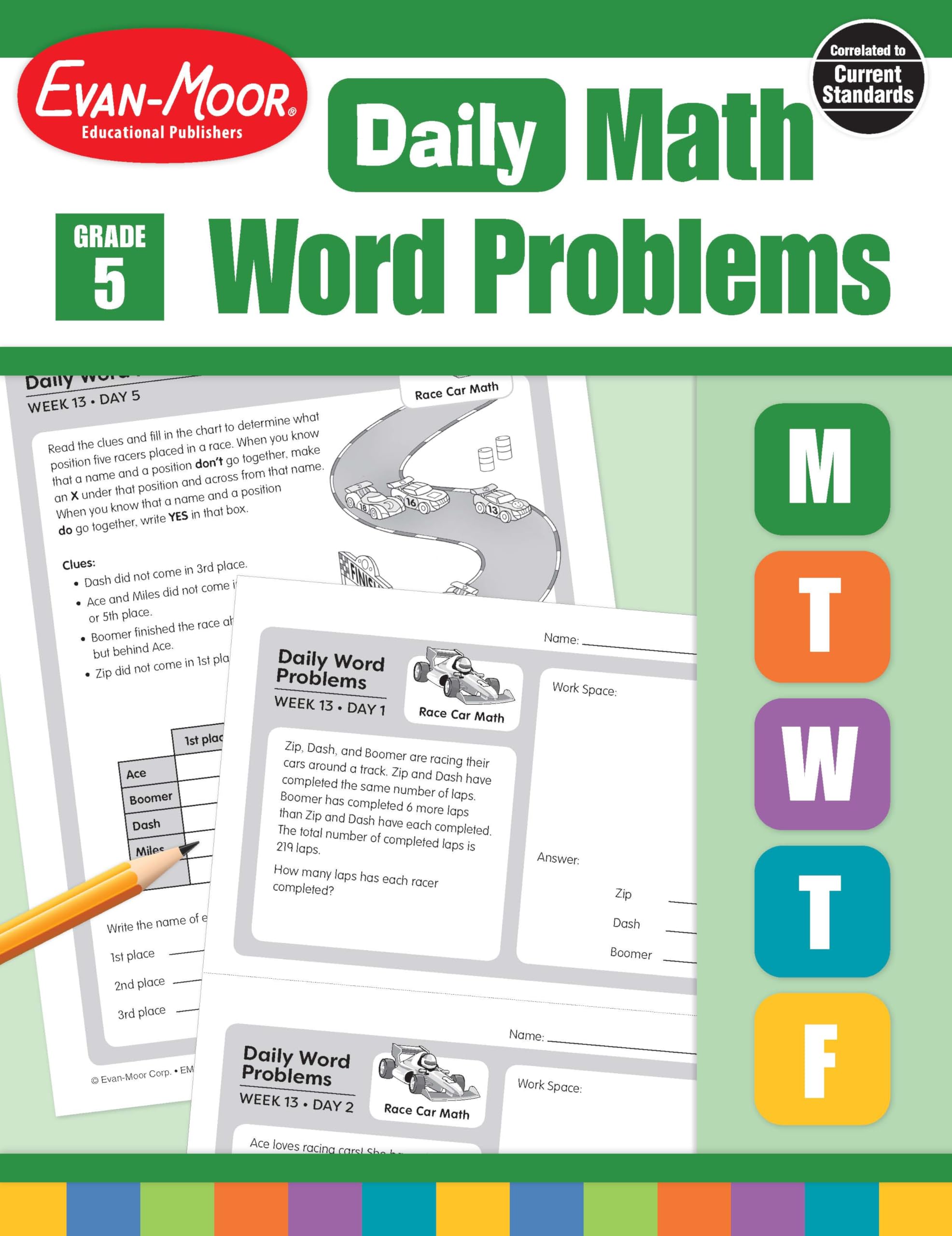 Evan-Moor Daily Word Problems, Grade 5, Homeschooling & Classroom ...