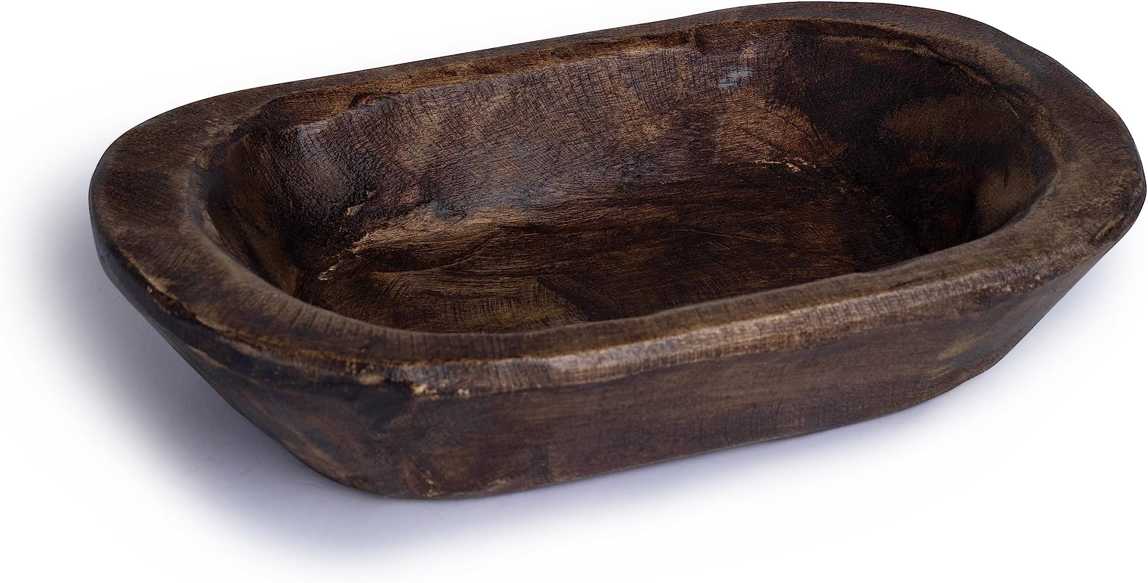 Amazon.com: Wooden Dough Bowl – Handmade Decorative Bowls for Home ...