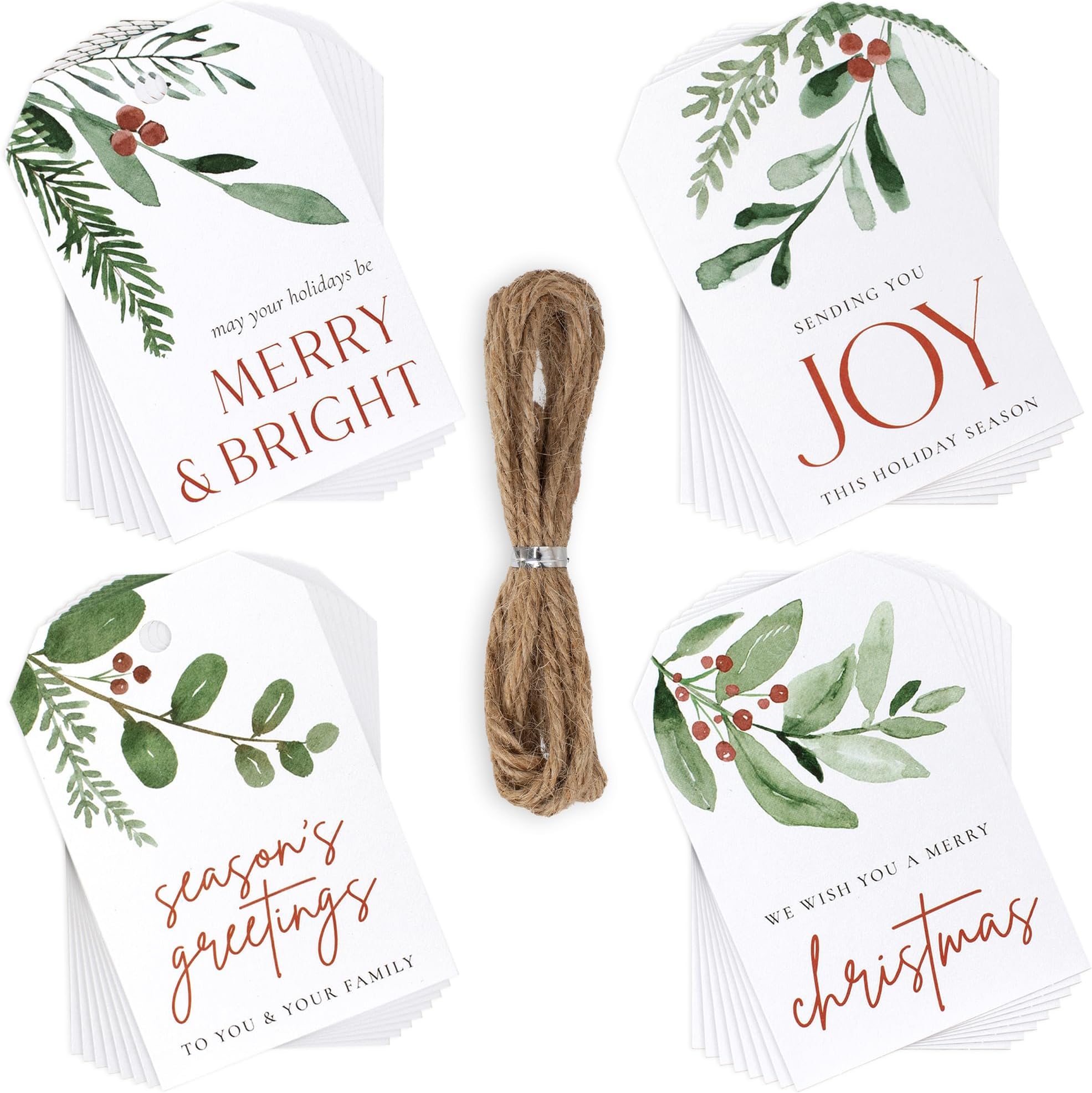 Amazon.com : Beautiful Christmas Gift Tags - 48 Quality Craft Labels ...
