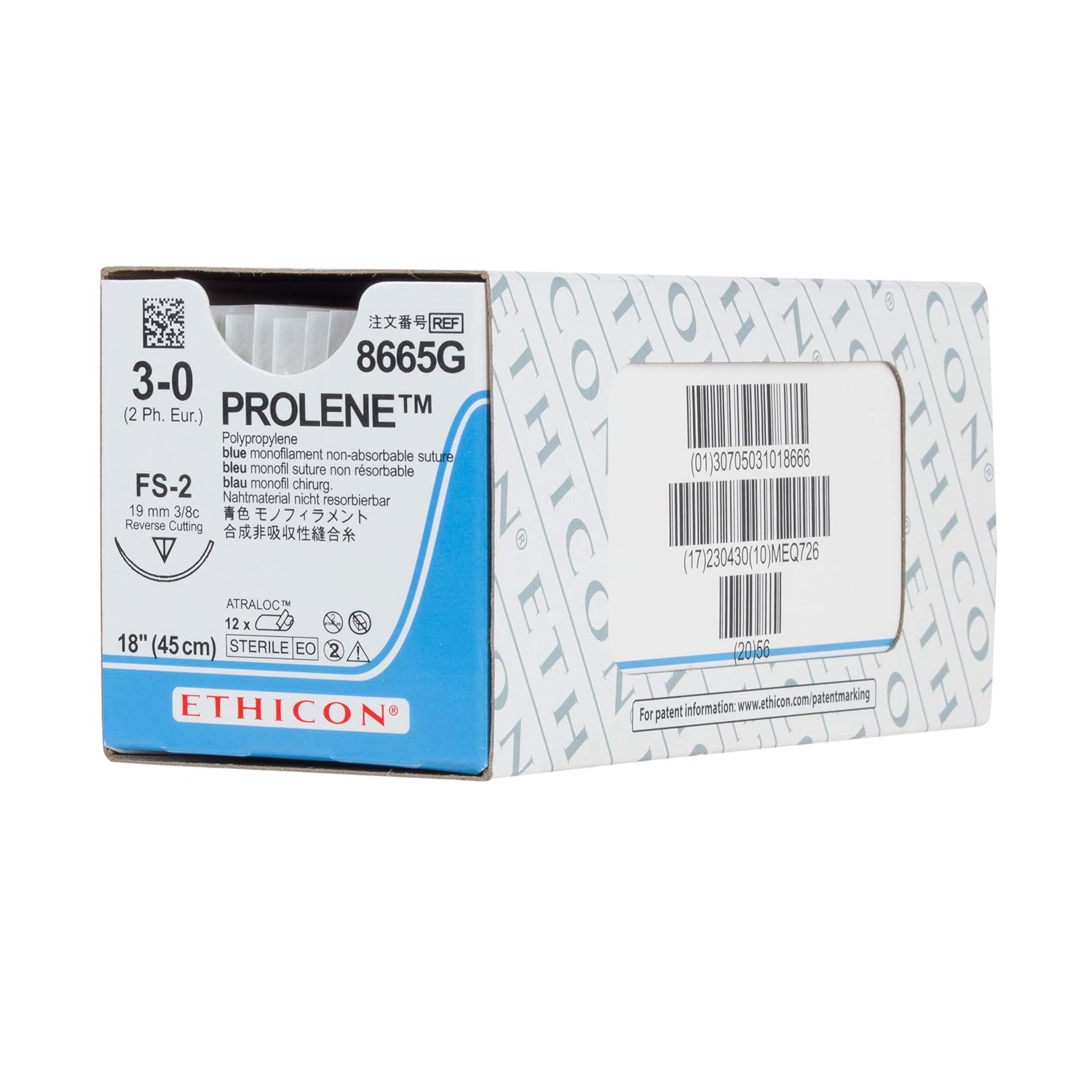 Amazon.com: Ethicon PROLENE Polypropylene Suture, 8665G, Synthetic Non ...