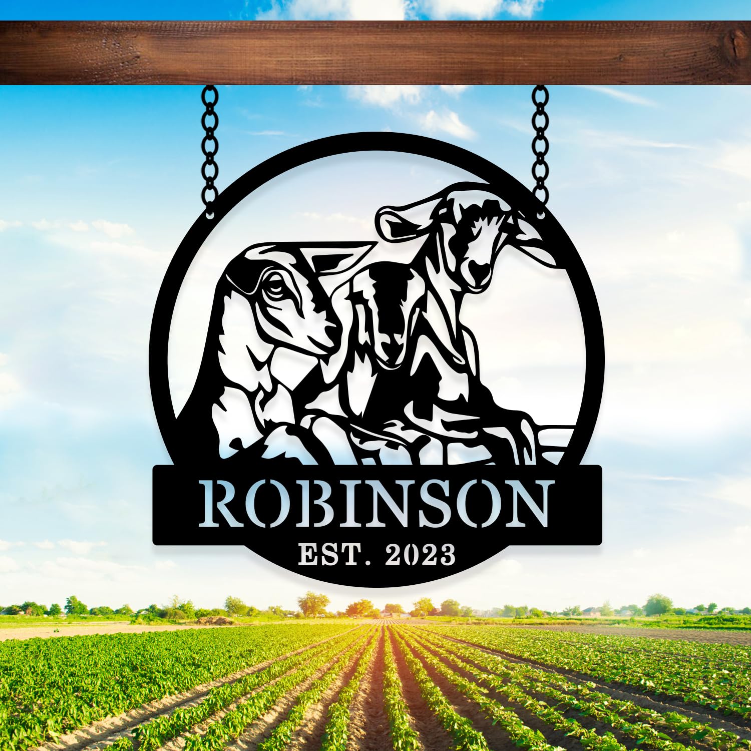 Amazon.com: Personalized Goat Metal Farm Sign, Custom Goat Metal Sign ...