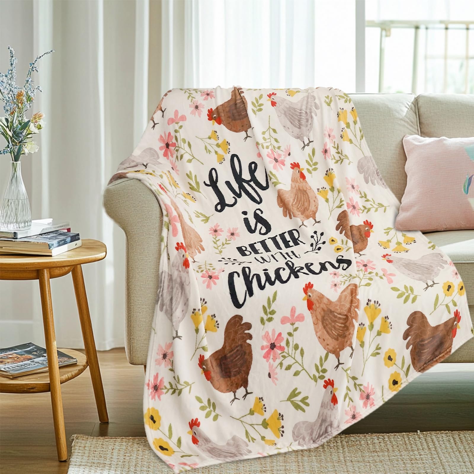 Amazon.com: Exacmos Chicken Blanket Chicken Gifts 50"*60" Flannel Life ...
