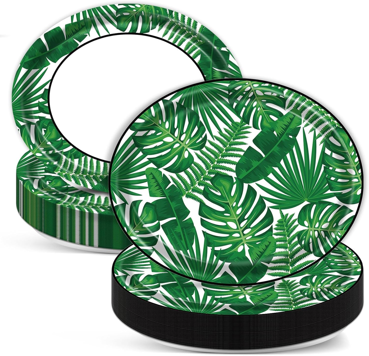 Amazon.com: Qyeahkj 50 PCS Tropical Oval Paper Plates Large 11 ...