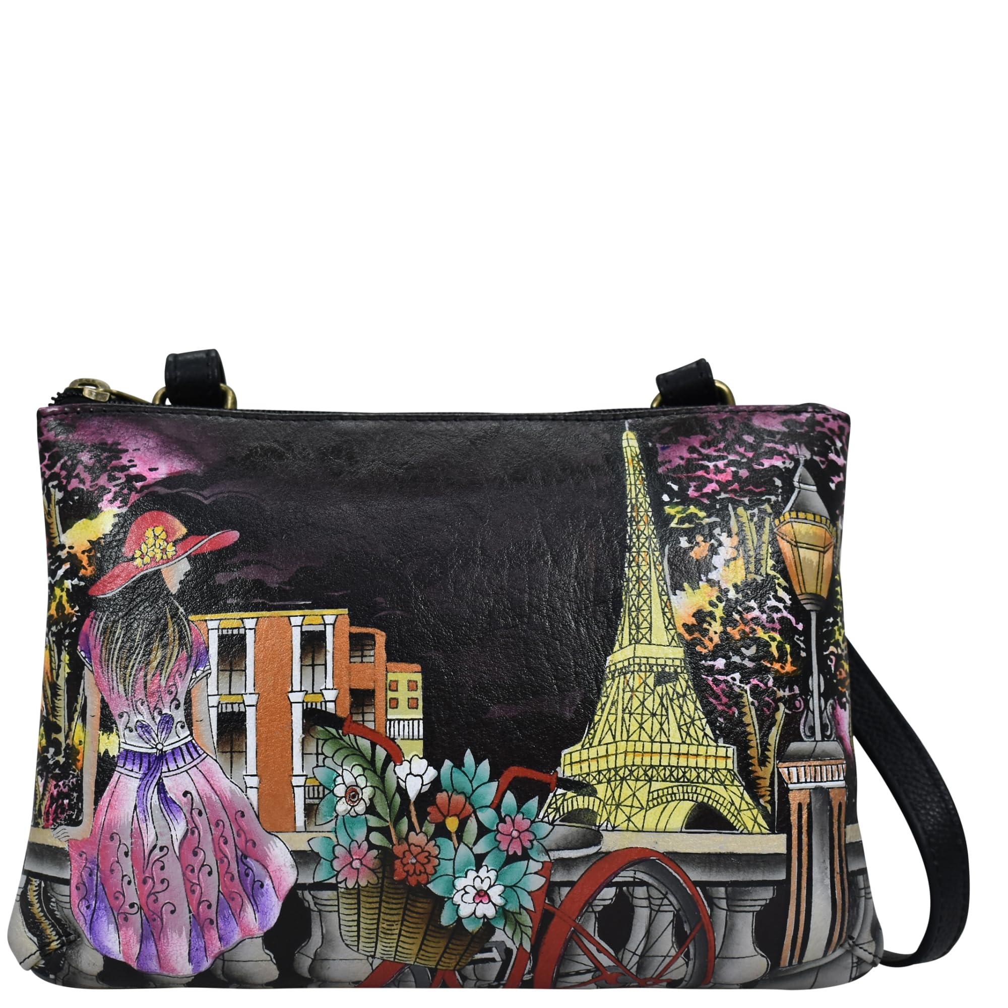 Anna by Anuschka Hand Painted Women’s Genuine Leather- Small Zip Around ...