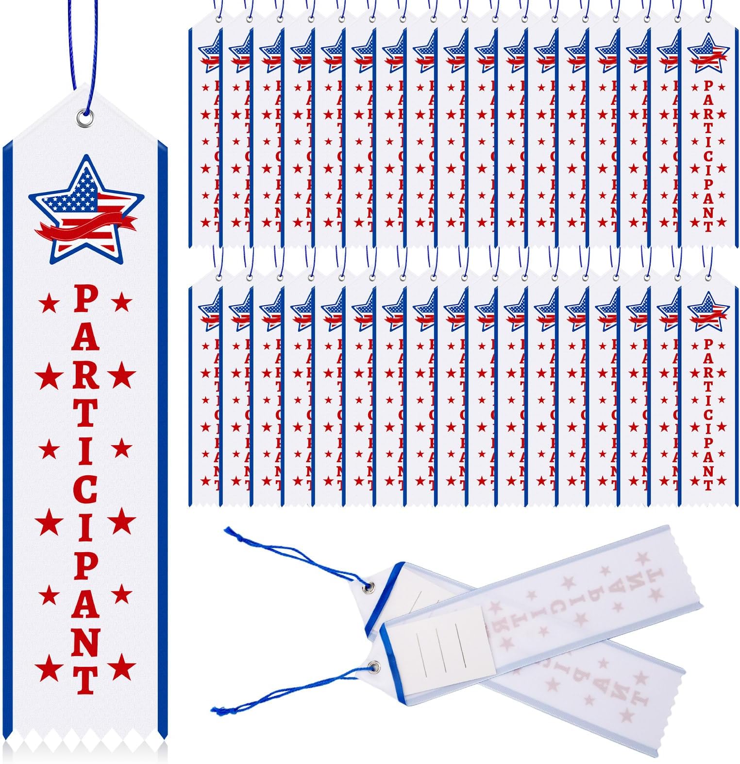 Amazon.com : Crowye 100 Pcs Participant Award Ribbons with Card String ...