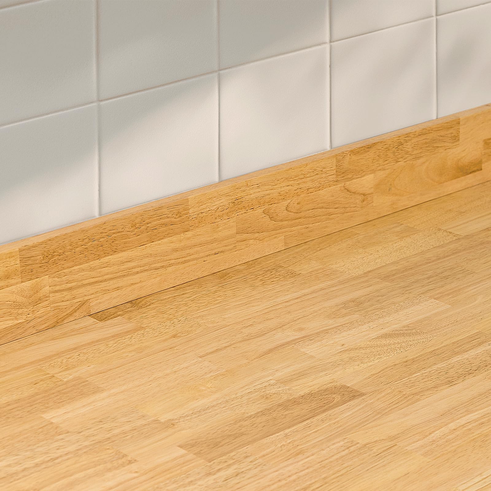 Snapklik.com : Bme Hevea Solid Wood Butcher Block Backsplash Countertop