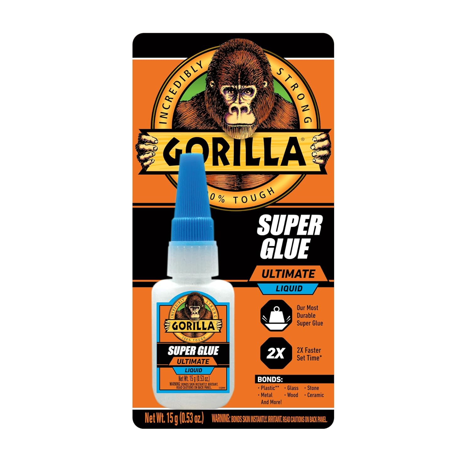 Gorilla Super Glue Ultimate, Fast-Setting Cyanoacrylate Adhesive for ...